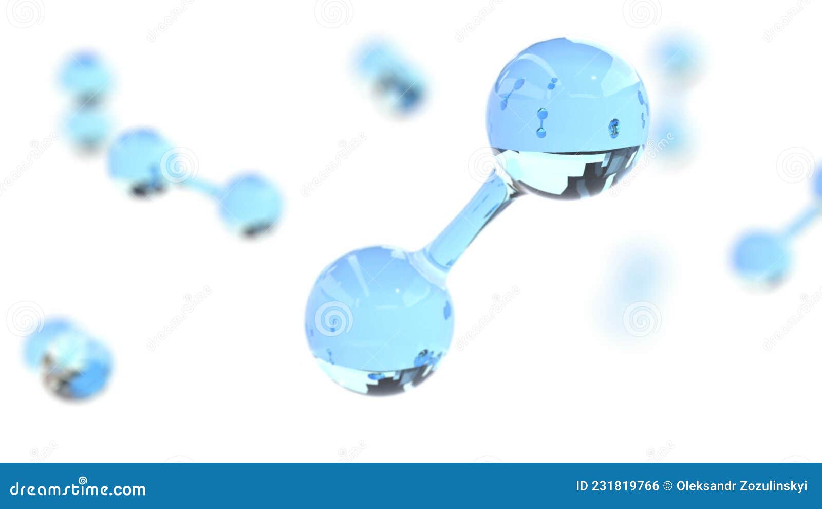 Schematic Hydrogen Molecule Science Concept Stock Illustration ...