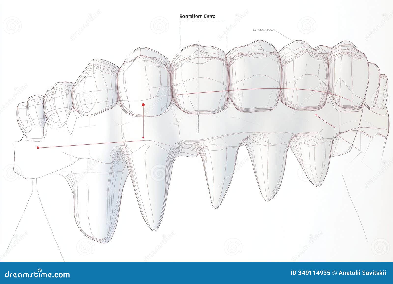 Schematic Illustration of a Dental Arch Suitable for Banners in Dental ...