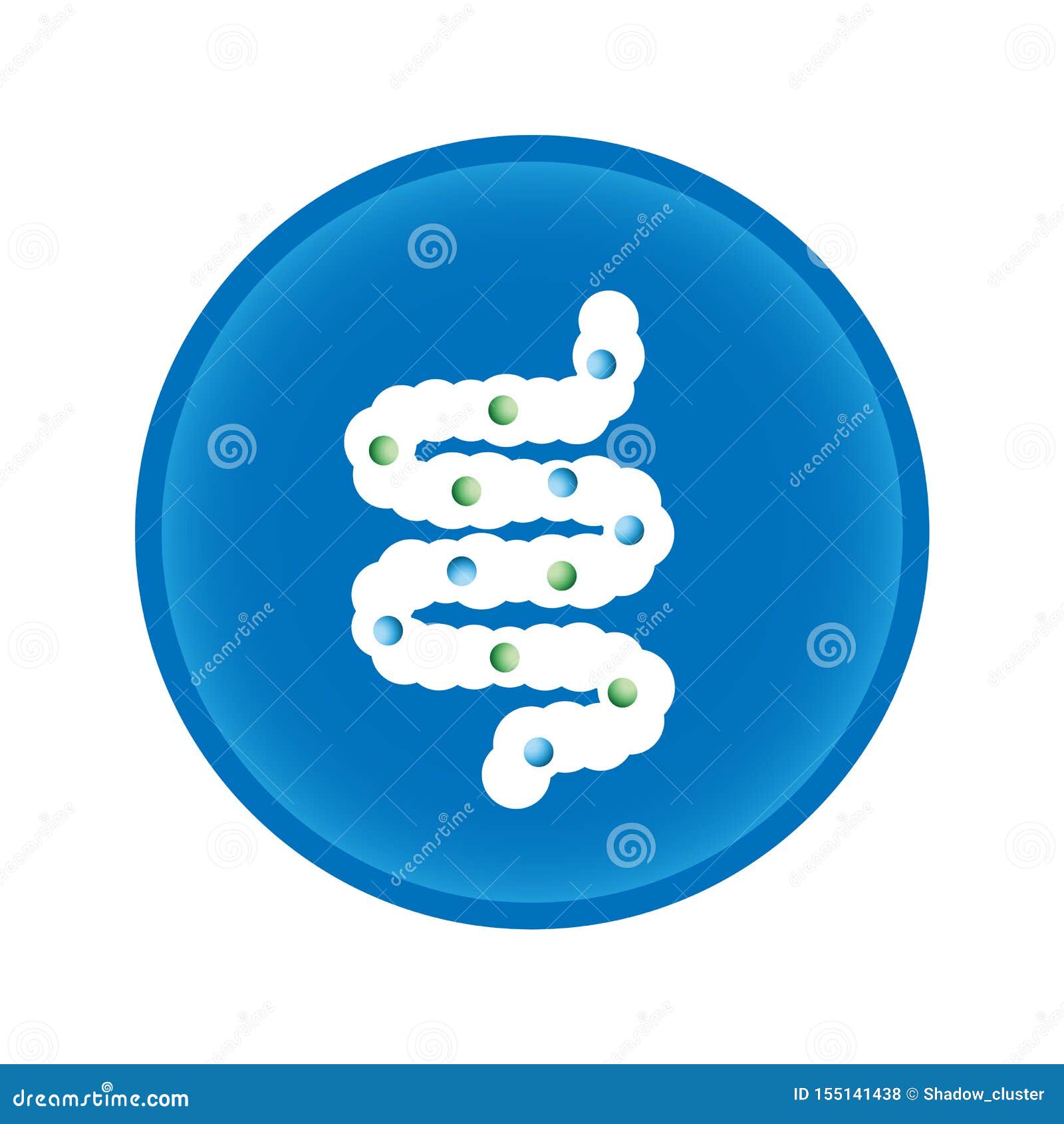 Schematic Illustration of Microflora in the Intestine, Vector Icon ...