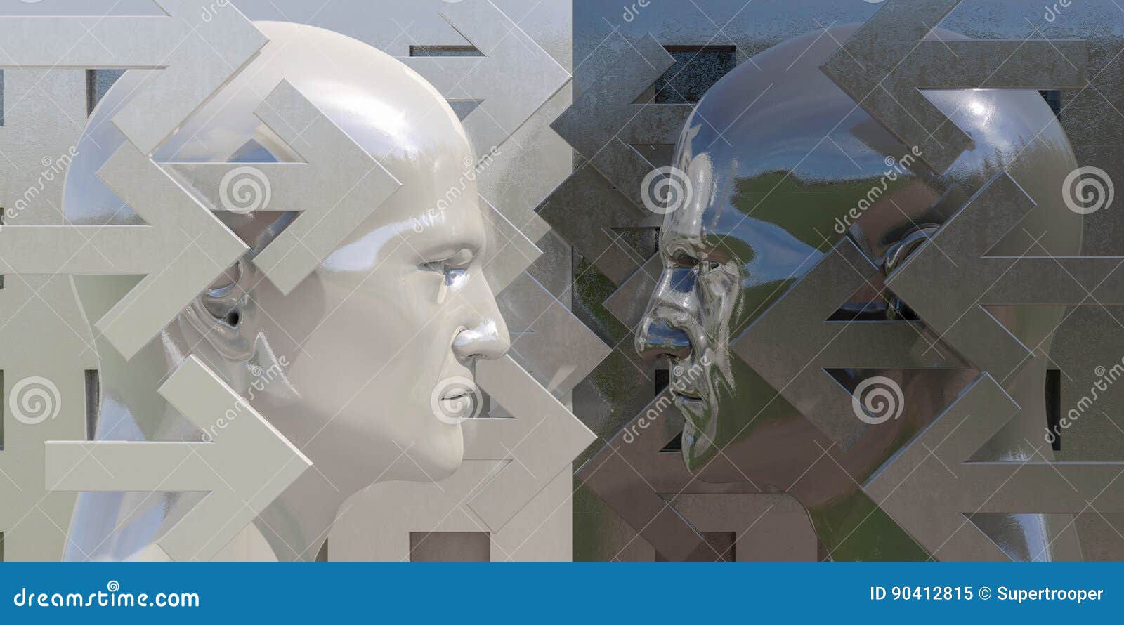 Schematic Image of Confrontation Stock Image - Image of conflict, male ...