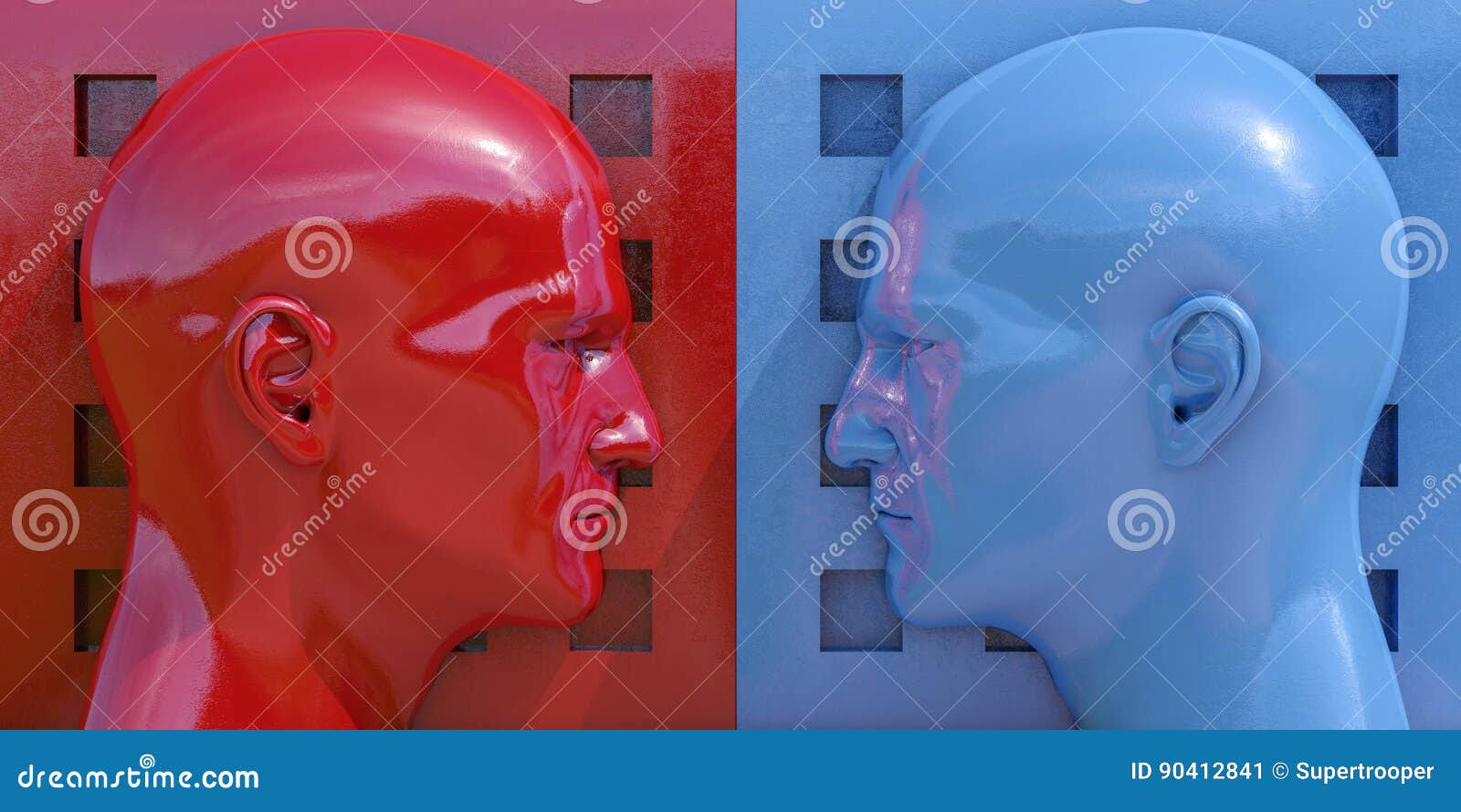 Schematic Image of Confrontation Stock Image - Image of fighter, fight ...