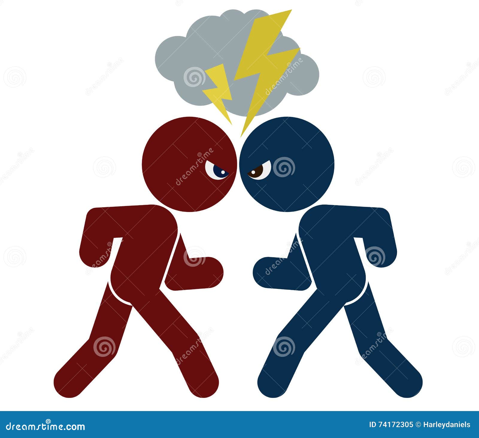 Schematic Image of Confrontation Stock Vector - Illustration of design ...