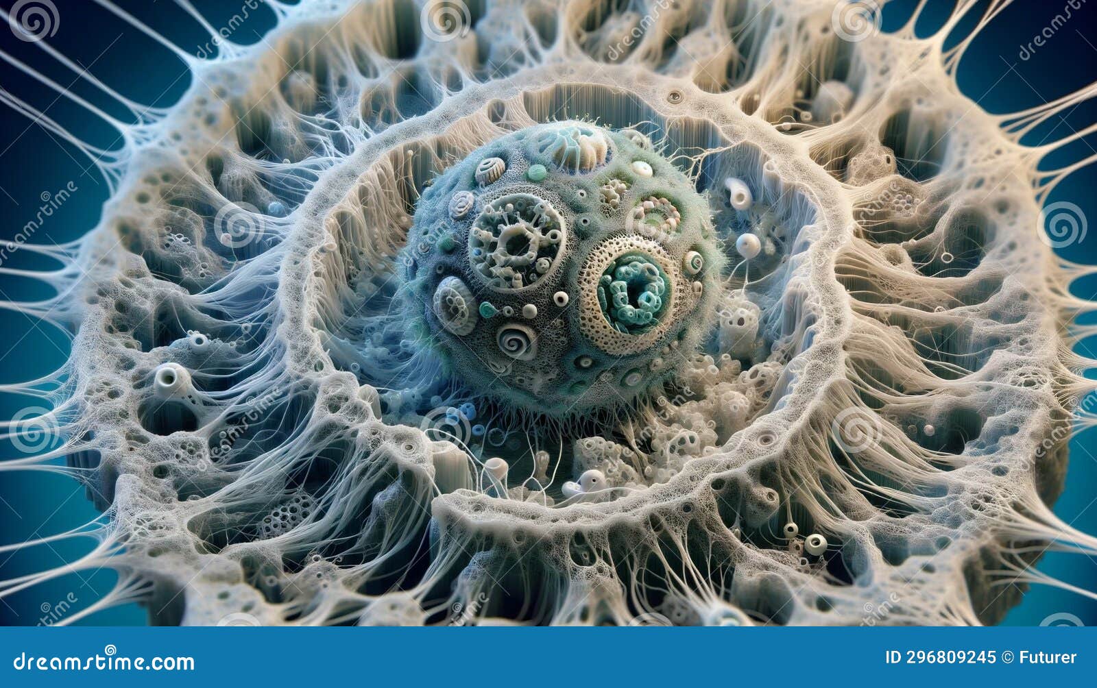 Schematic Representation of Cancer Cell Structure Generated by AI Stock ...