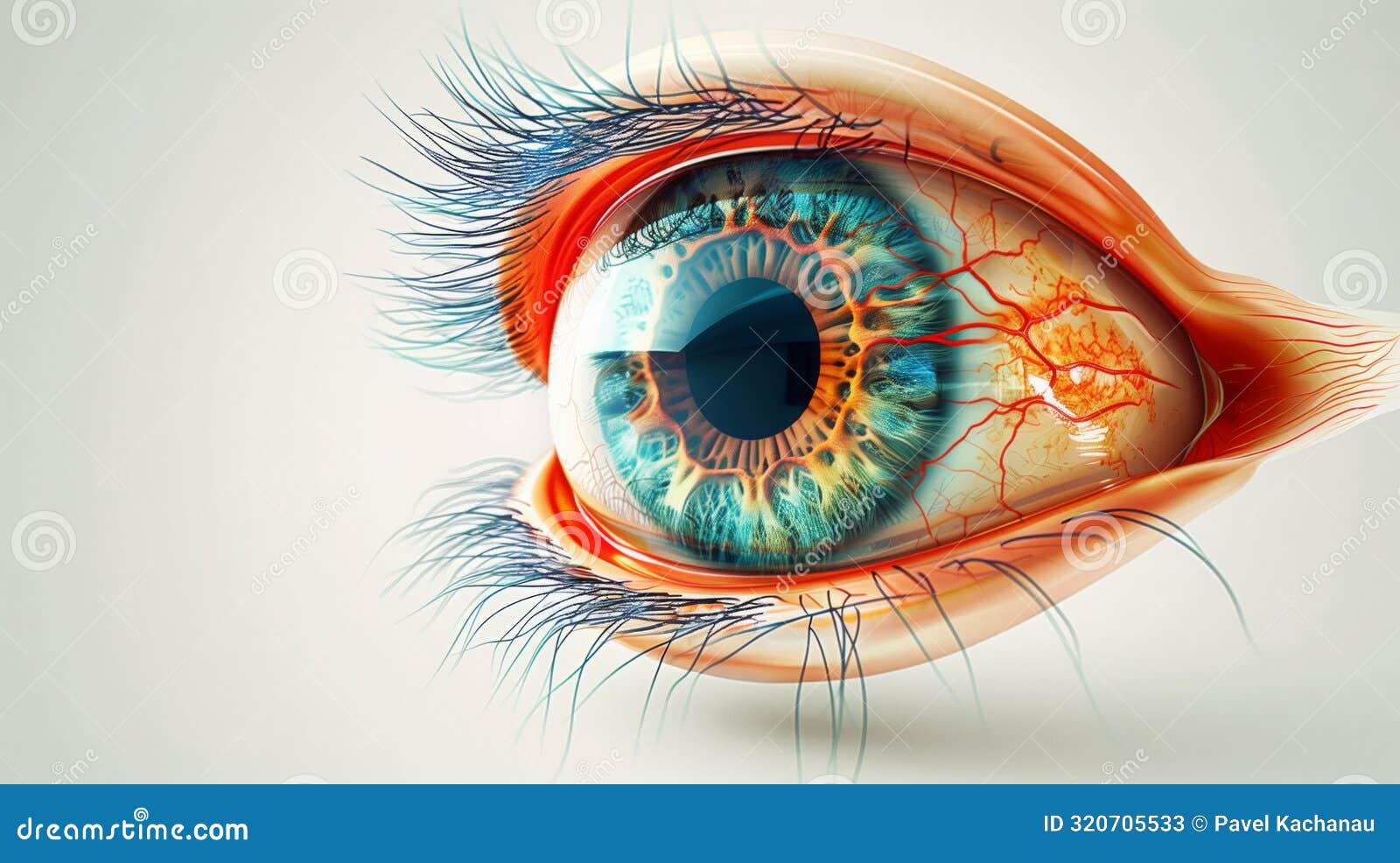 Schematic Representation Of The Human Eye Structure Stock Image ...
