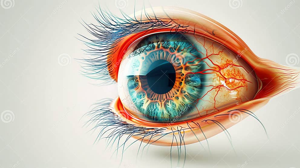 Schematic Representation of the Human Eye Structure Stock Image - Image ...