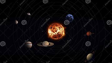 Schematic Solar System in Dark Void 3d Rendering Image, Ai Generated ...