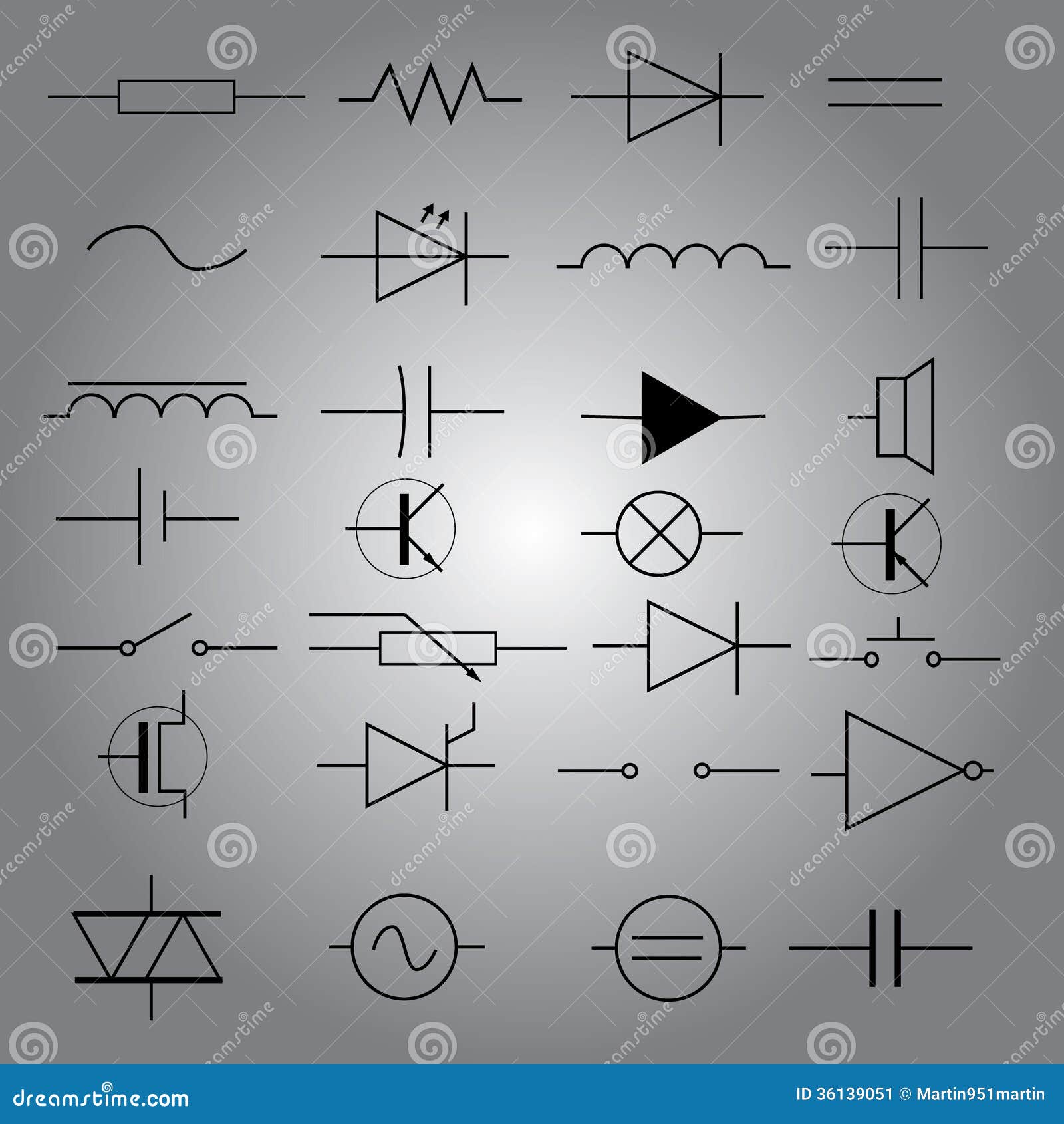 Schematic Symbols in Electrical Engineering Icon Set Eps10 Stock Vector ... Schematic Symbols in Electrical Engineering Icon Set Eps10 Stock Vector ...