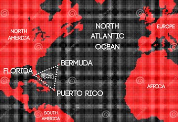 Schematic Vector Map of the Bermuda Triangle. Stock Vector ...