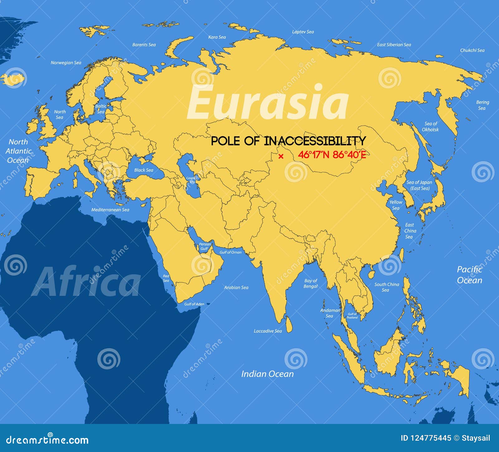 Schematic Vector Map. Eurasian Pole of Inaccessibility Stock Vector ... Schematic Vector Map. Eurasian Pole of Inaccessibility Stock Vector ...