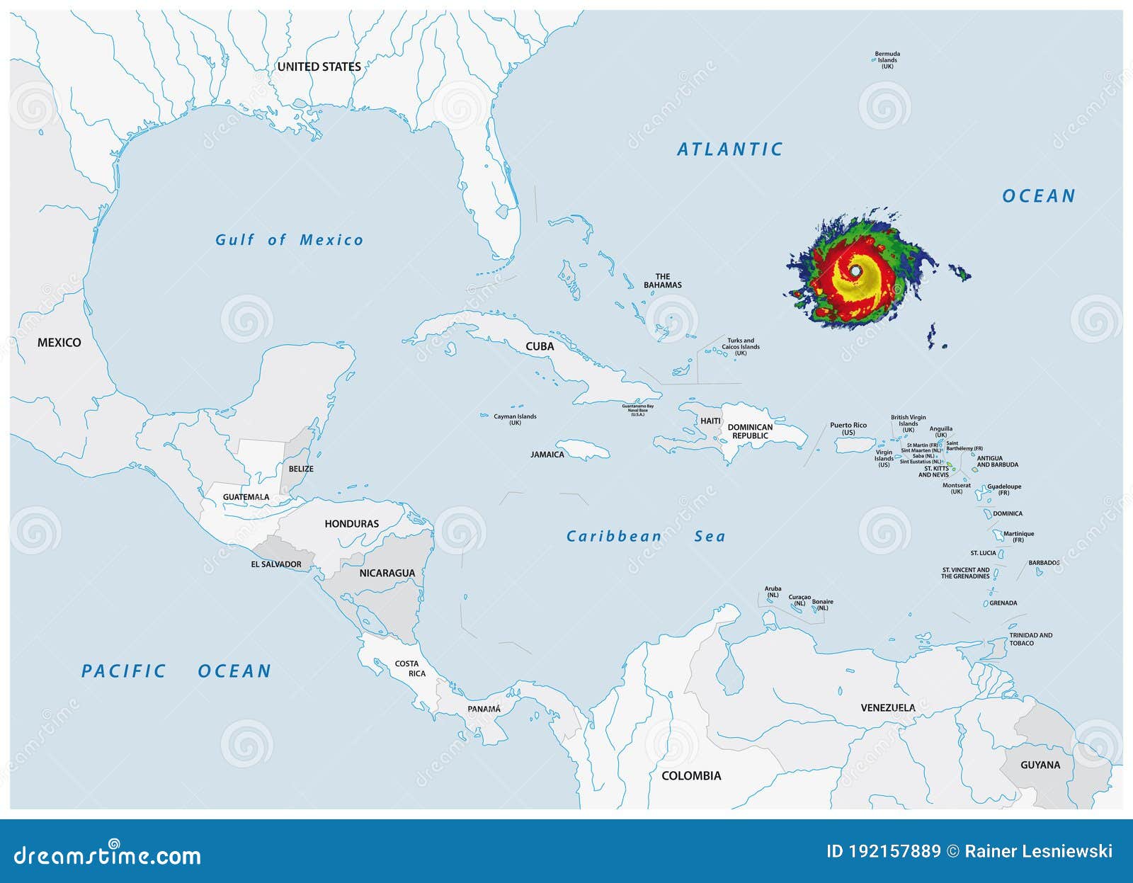 Fictional Map Of North America With Isobars And Weather Fronts ...