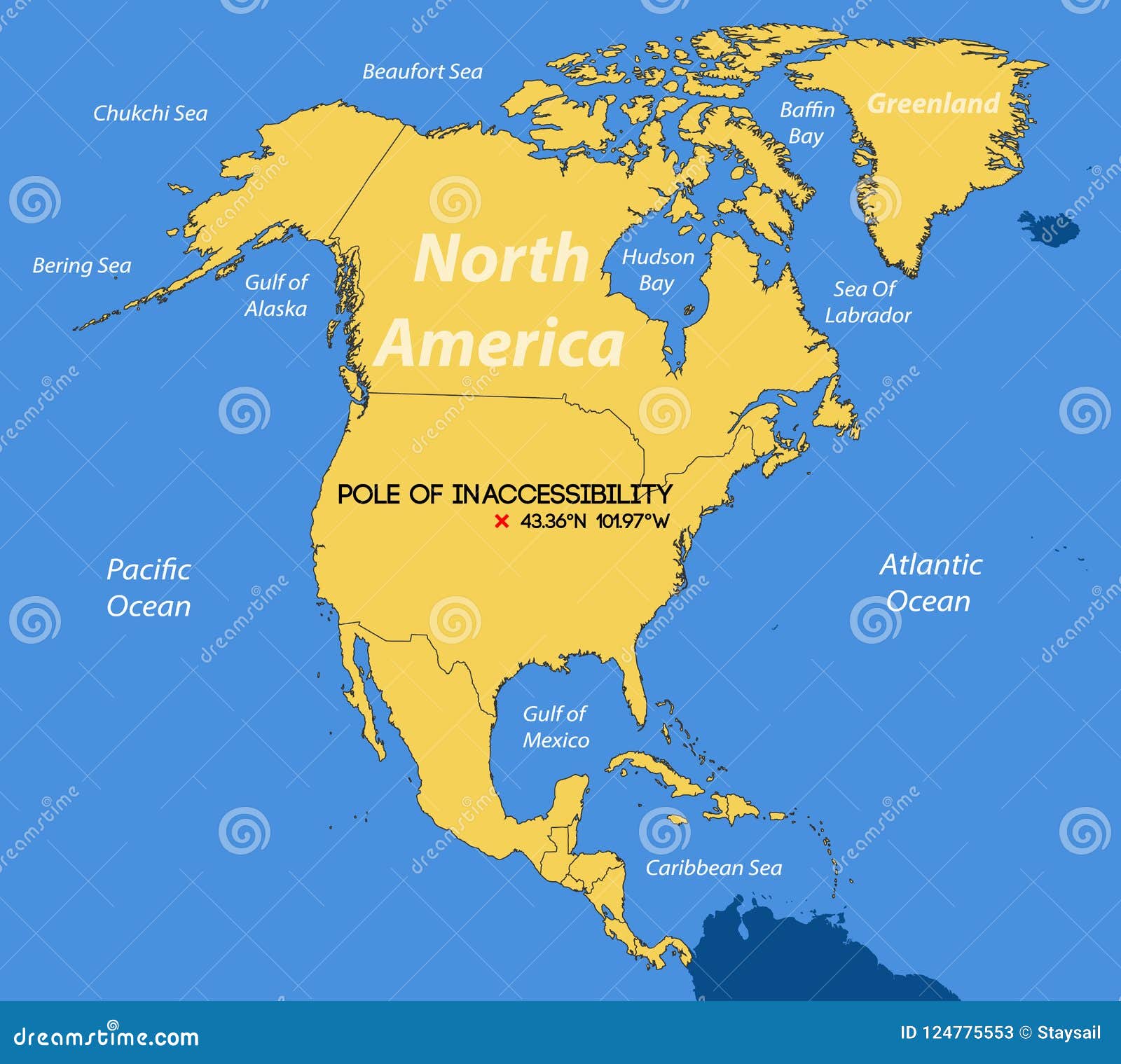 Schematic Vector Map. North American Pole of Inaccessibility Stock ... Schematic Vector Map. North American Pole of Inaccessibility Stock ...