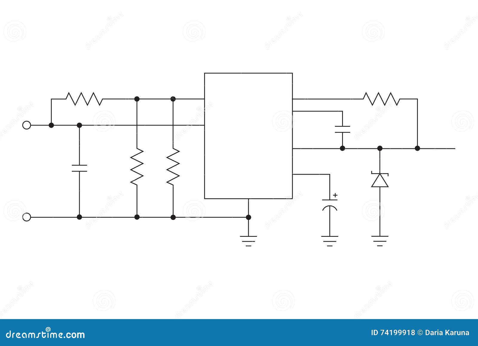 Schematisch Diagram Op Een Witte Achtergrond Stock Illustratie ...