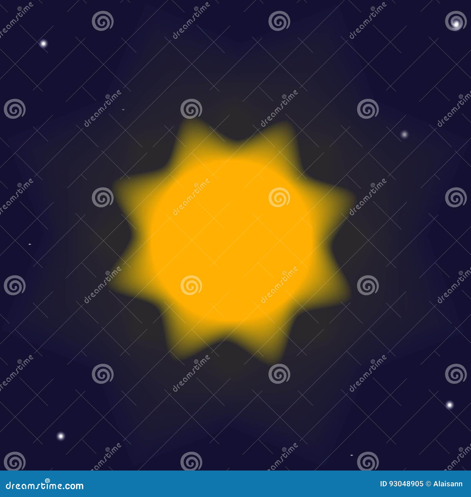 Schematische Illustratie Van De Zon in Ruimte Vector Illustratie ...