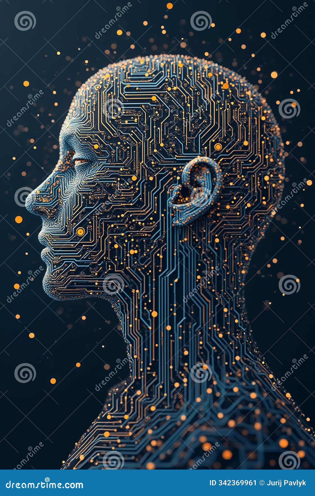 Scheme of the Artificial Intelligence of the Future Stock Illustration ...