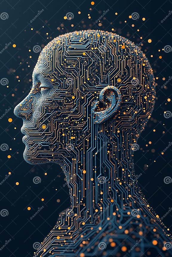 Scheme of the Artificial Intelligence of the Future Stock Illustration ...