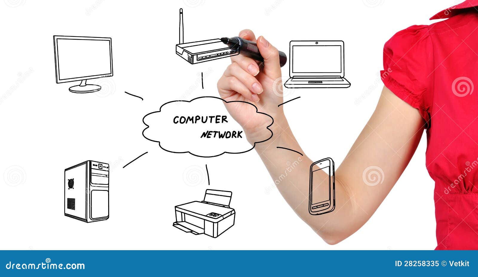 Scheme computer network stock image. Image of planning - 28258335