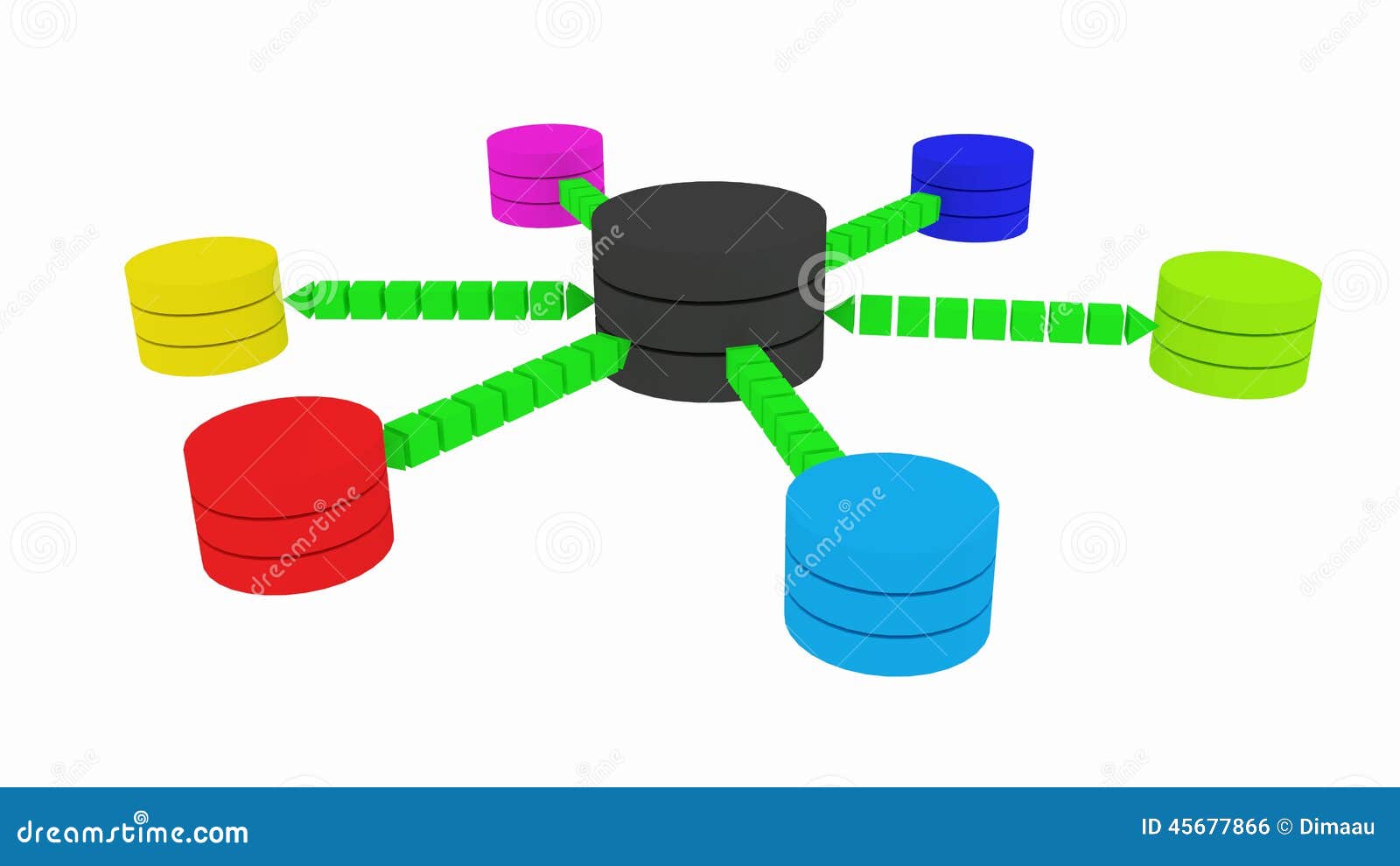 Scheme of a database stock illustration. Illustration of data - 45677866