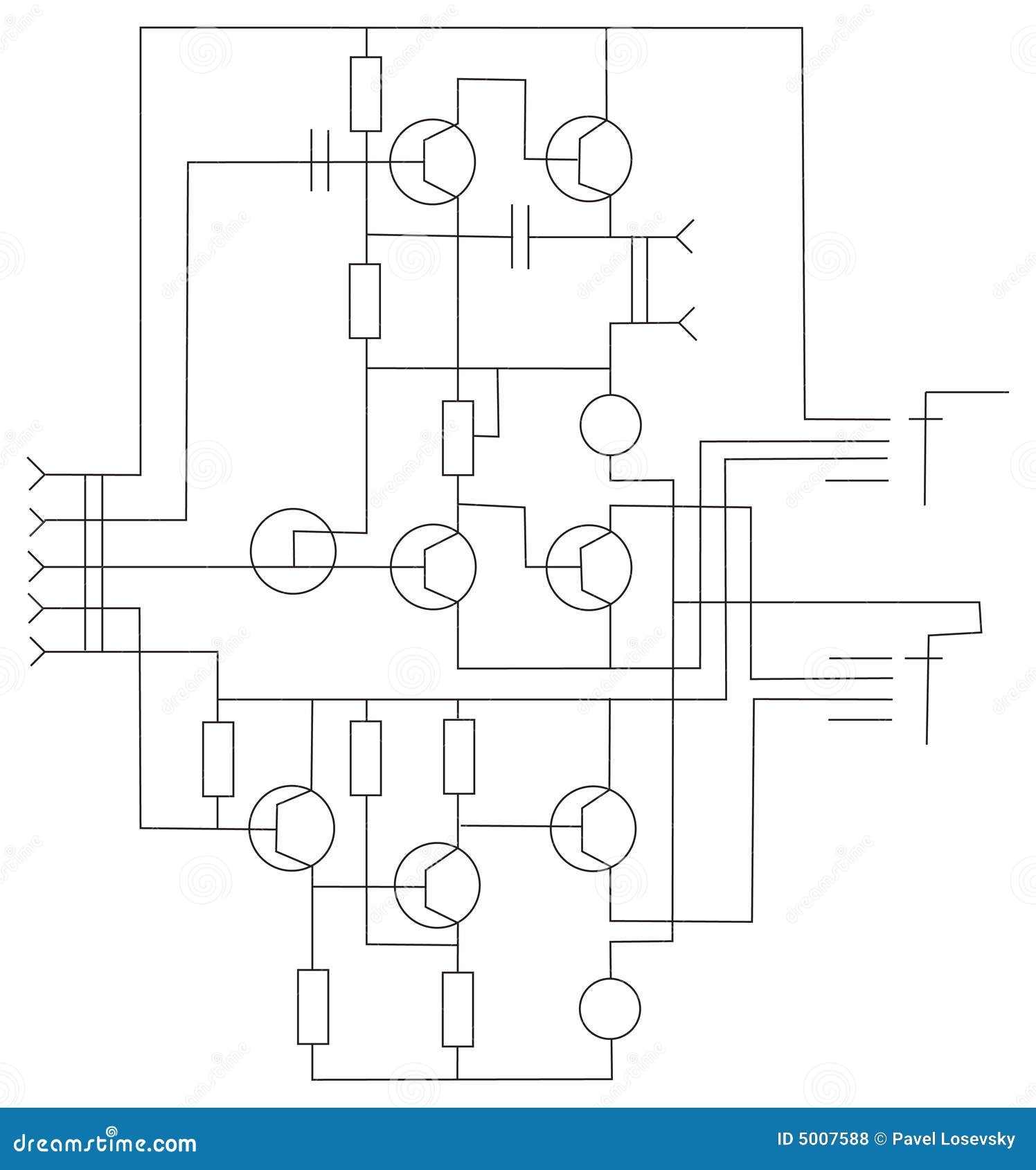 Scheme electronic vector stock vector. Illustration of microcircuit ...