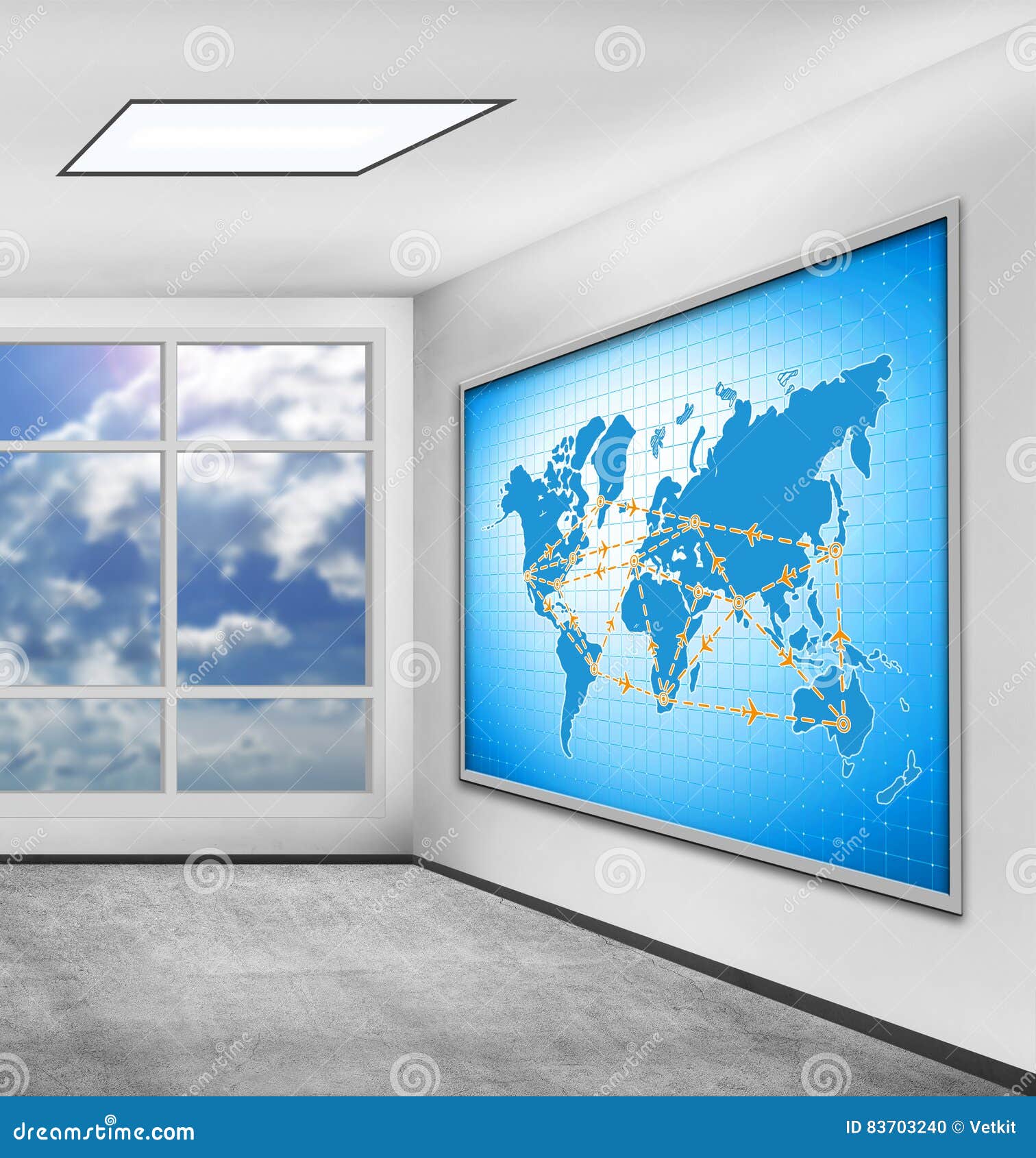 Scheme of International Flights Stock Illustration - Illustration of ...