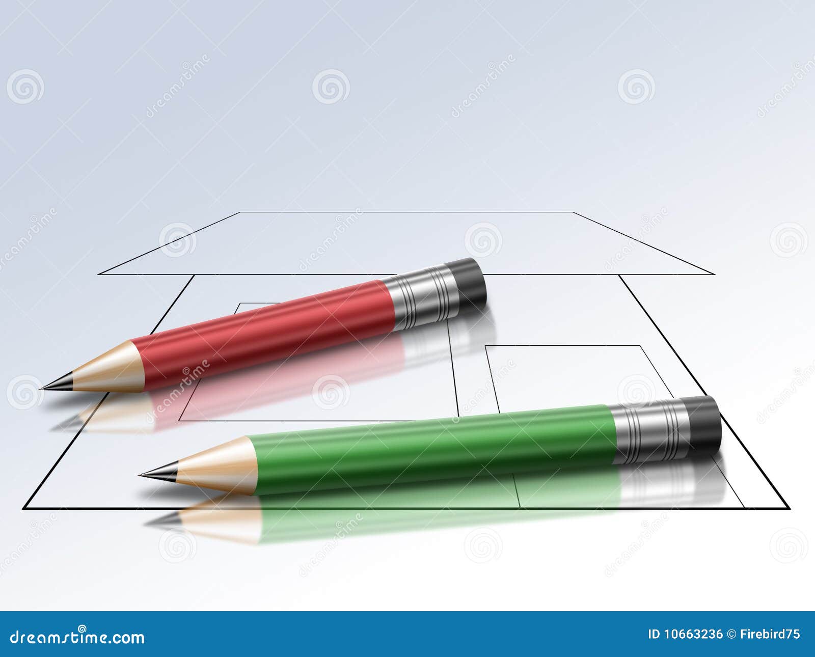 Scheme and pencil stock illustration. Illustration of house - 10663236