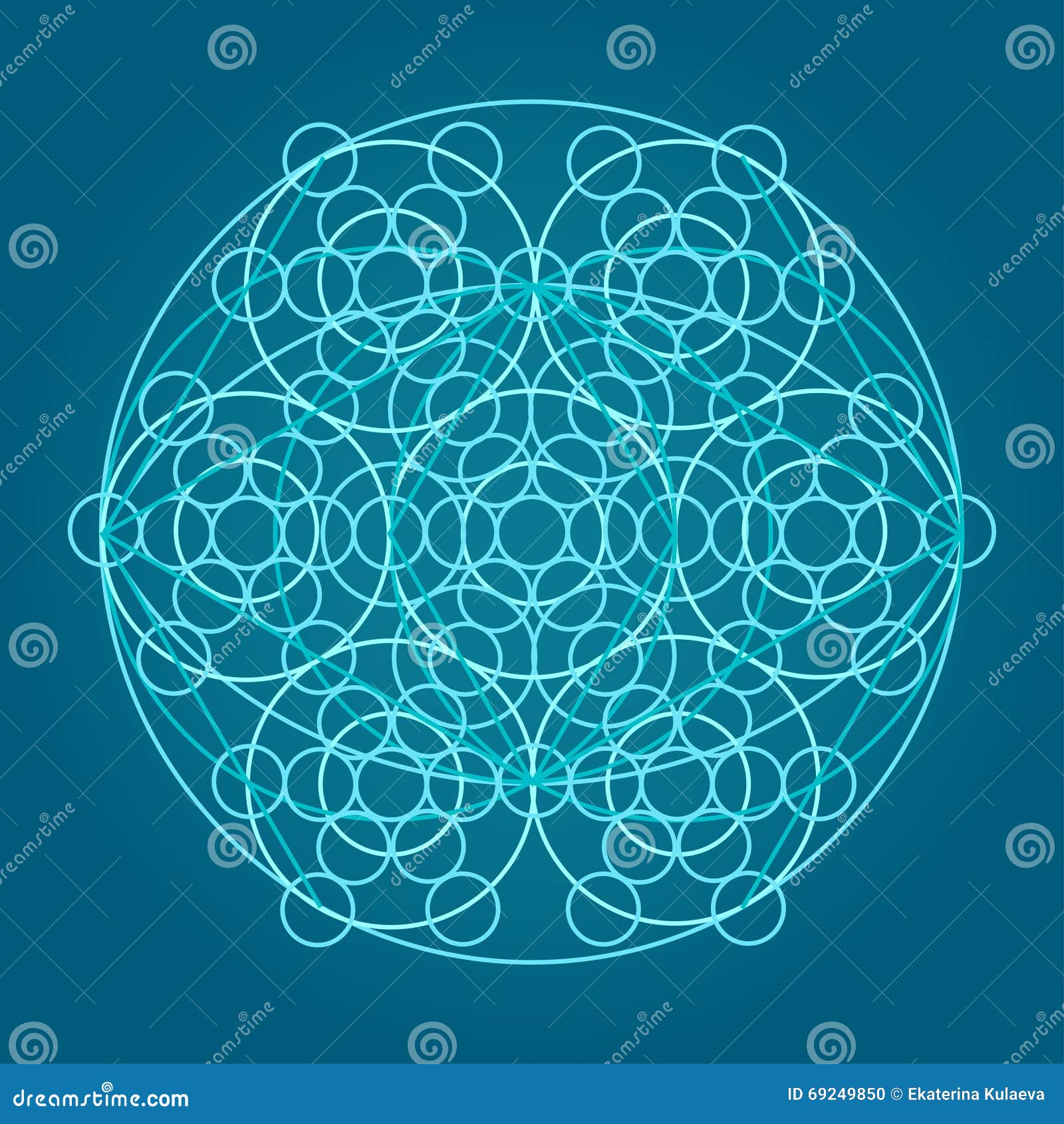 Scheme of Physics, Chemistry and Sacred Geometry. Stock Vector ...