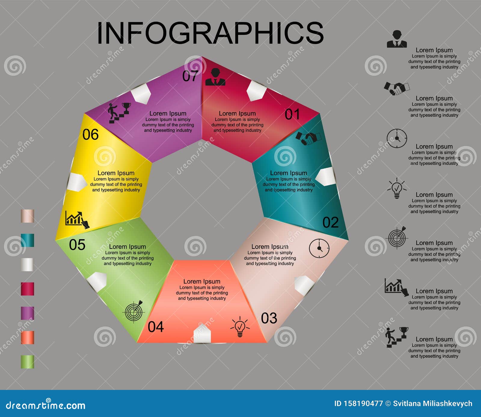 Scheme Of The Process Of Elements With The Help Of Graphics, Diagrams ...
