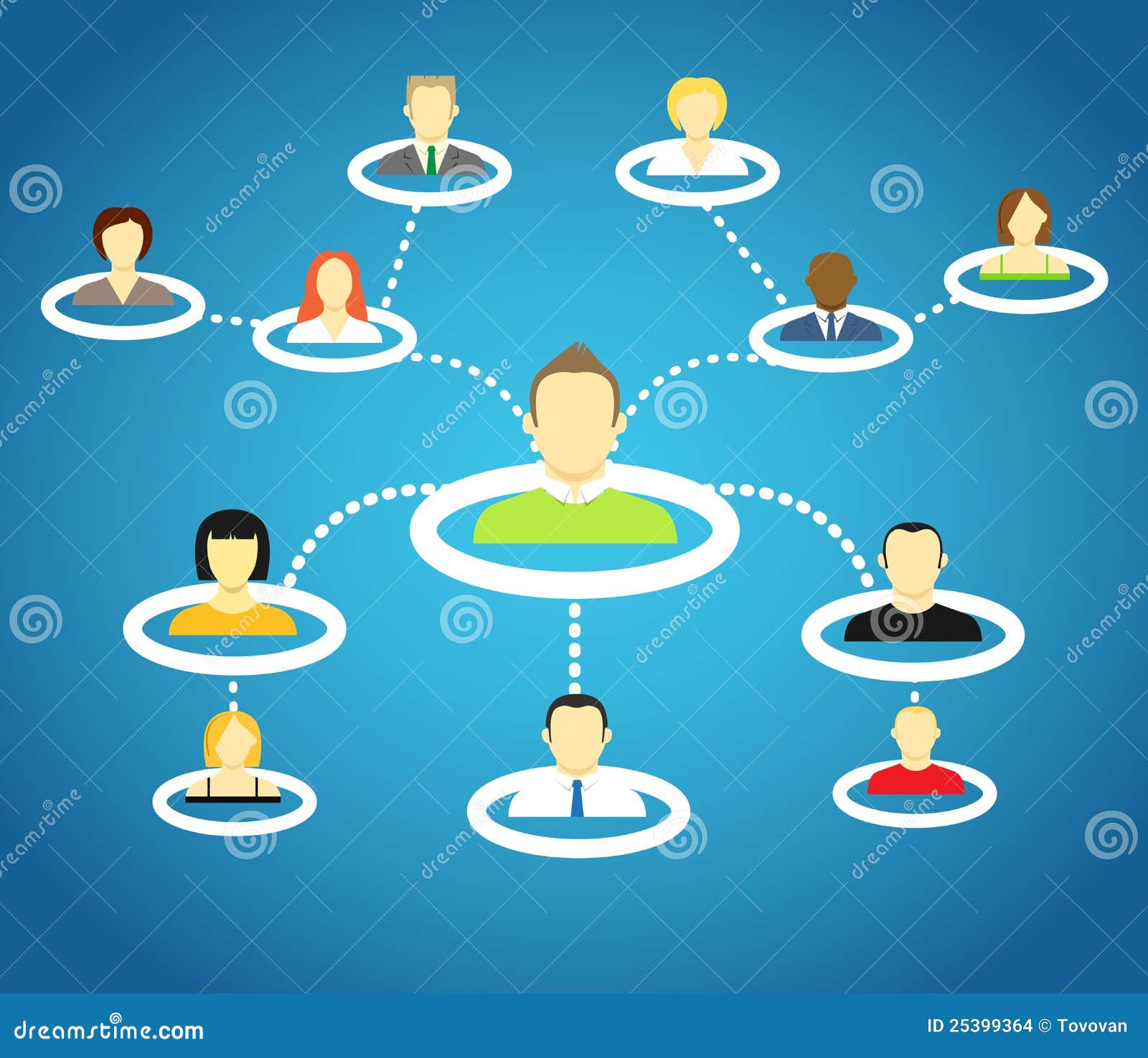 Scheme of social network stock vector. Illustration of collection ...