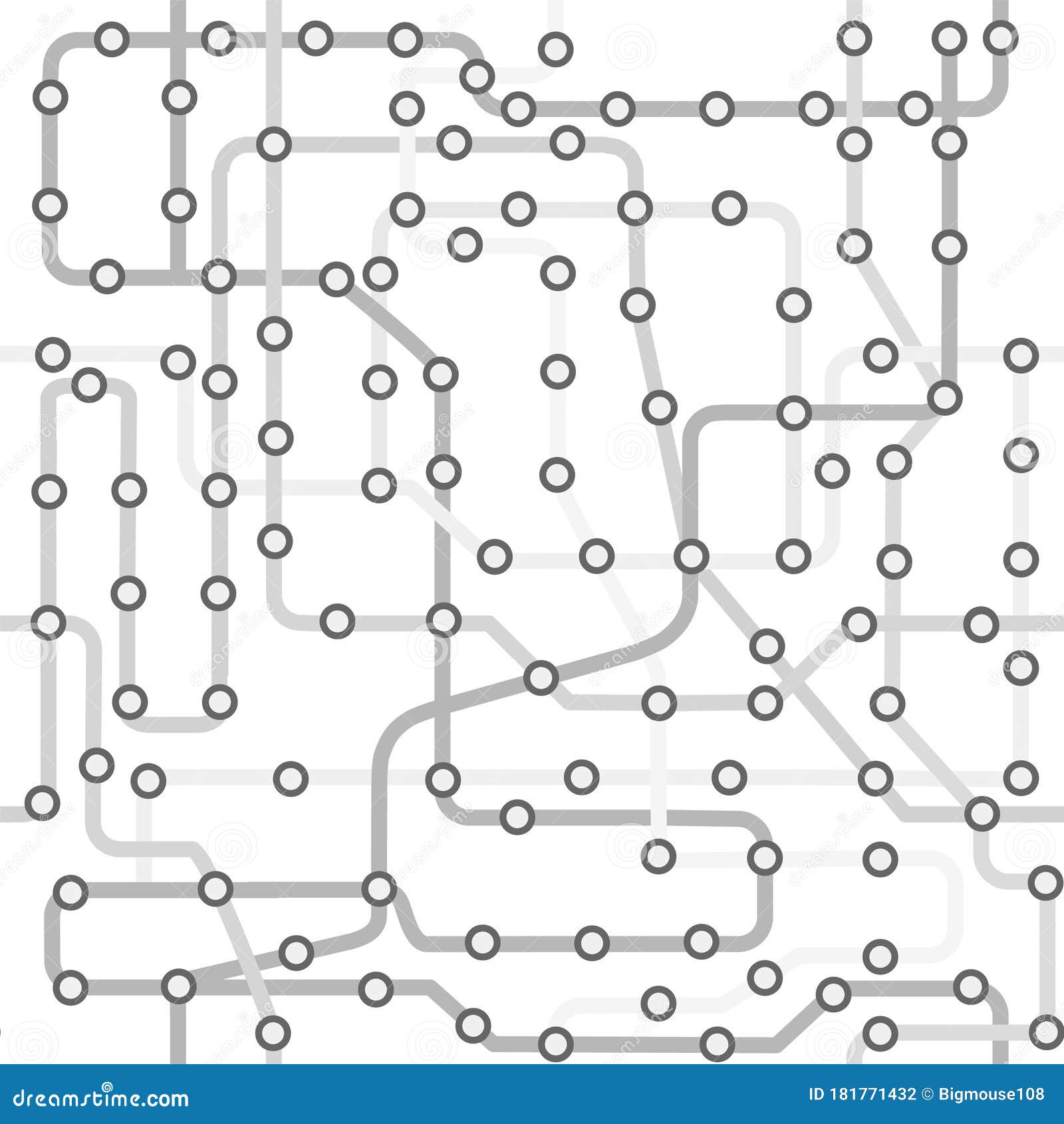 Scheme Subway Line Seamless Pattern Background on a White. Vector Stock ...