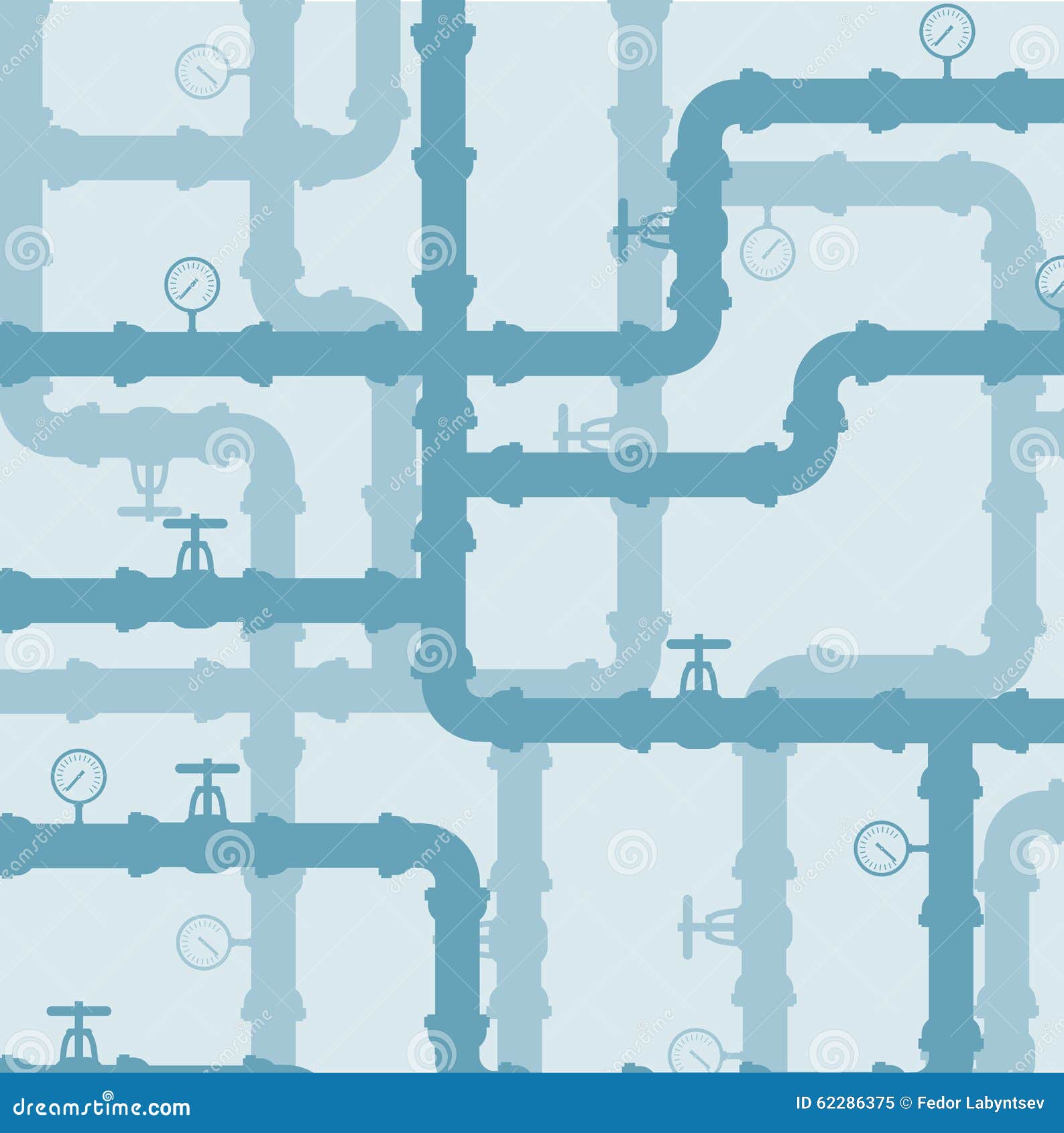 Scheme Of Water System .Seamless Background Stock Vector - Illustration ...