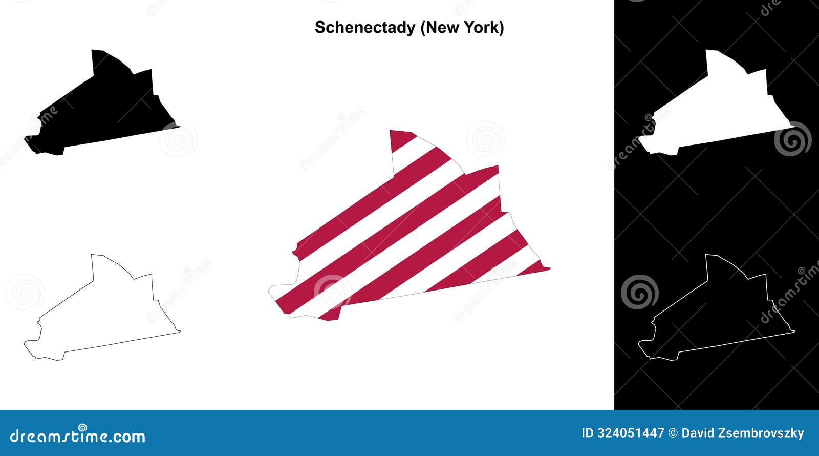 Schenectady outline map stock illustration. Illustration of county ...