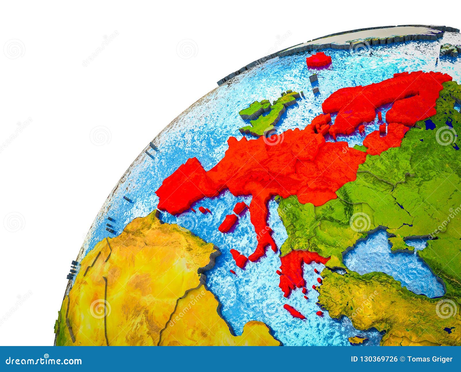 Schengen-Raum-Mitglieder Auf Erde 3D Stock Abbildung - Illustration von ...