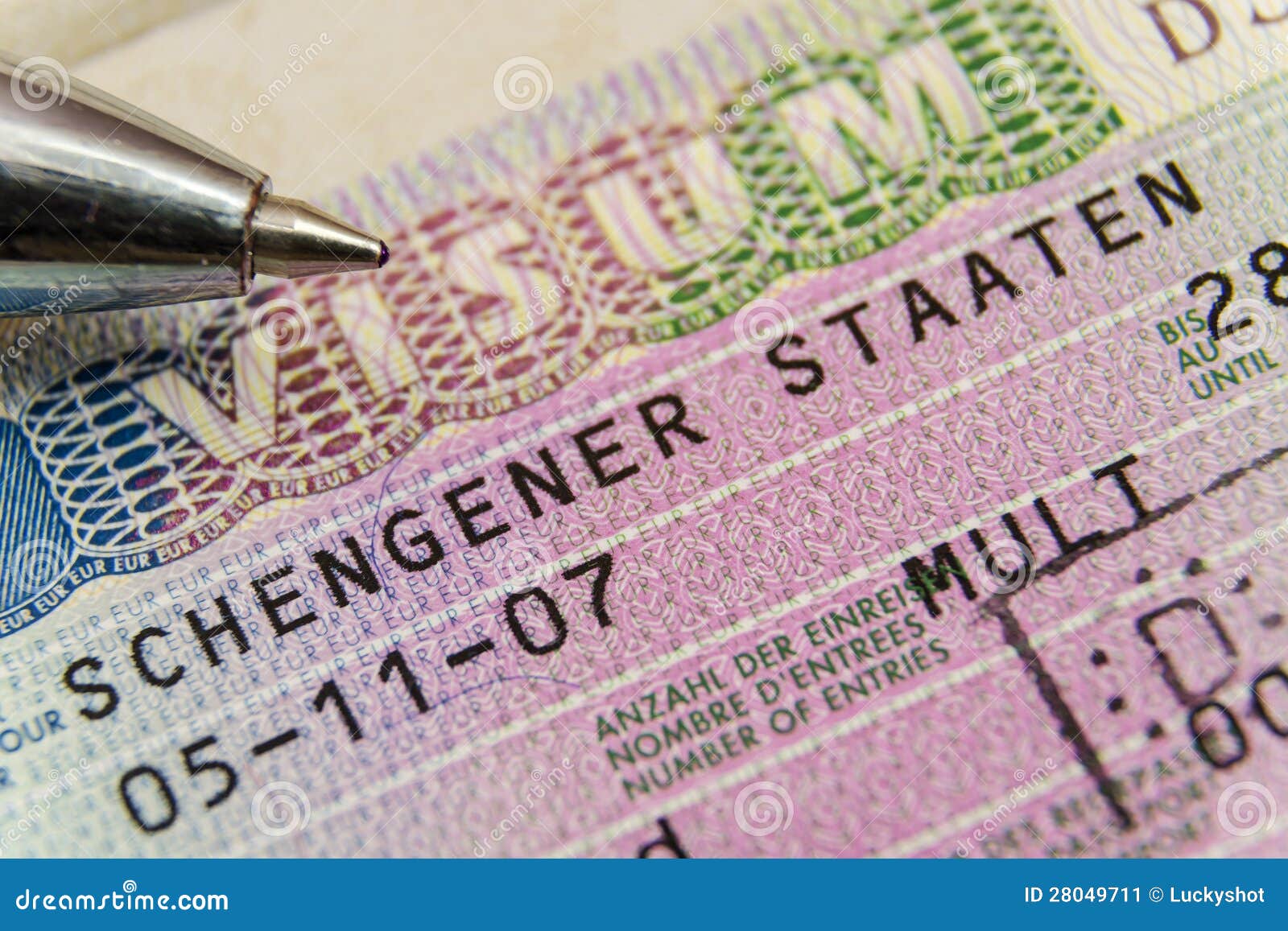 Schengen Visa stock image. Image of card, countries, destinations ...