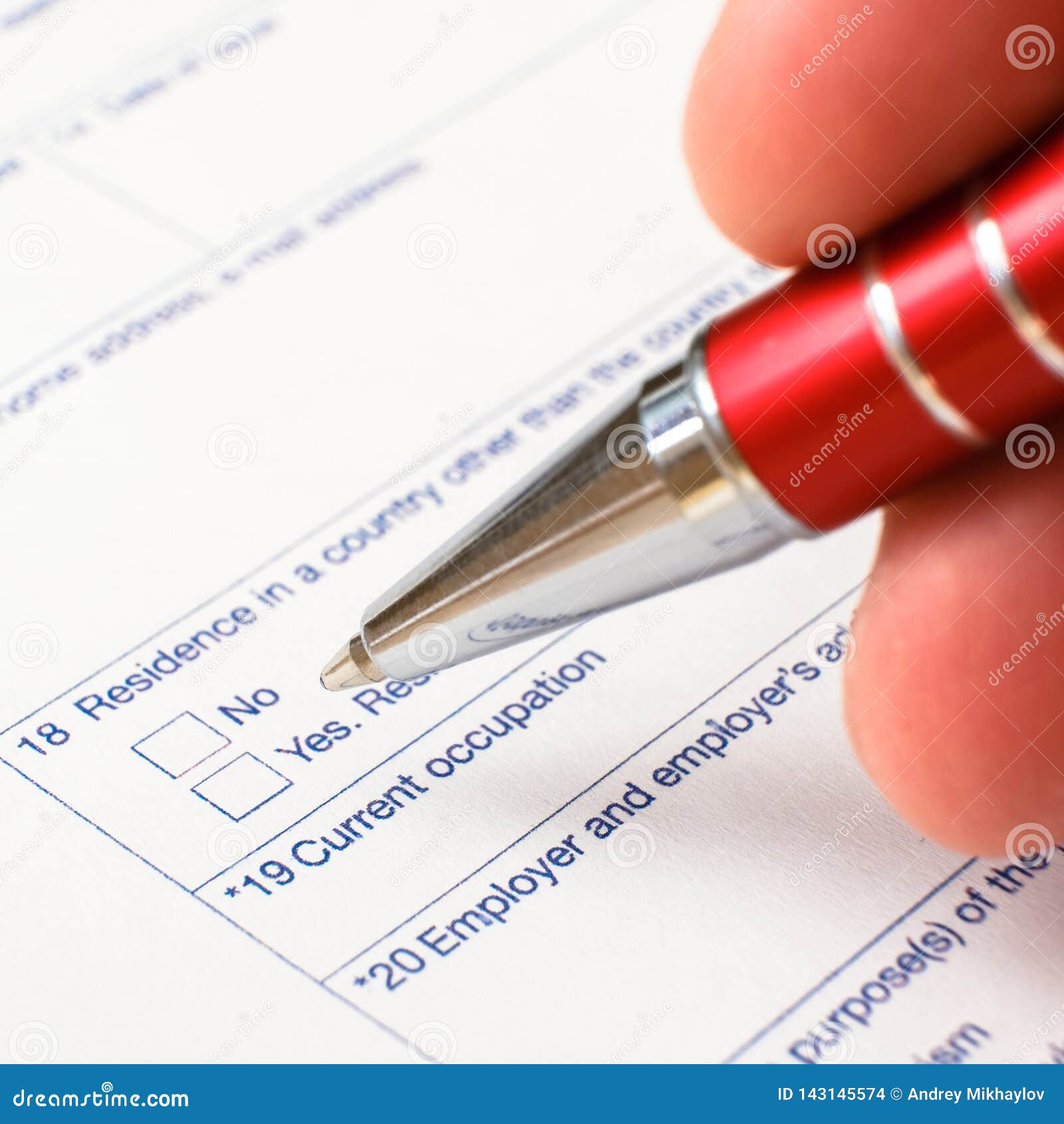 Man Completing A Questionnaire Royalty-Free Stock Photo | CartoonDealer ...