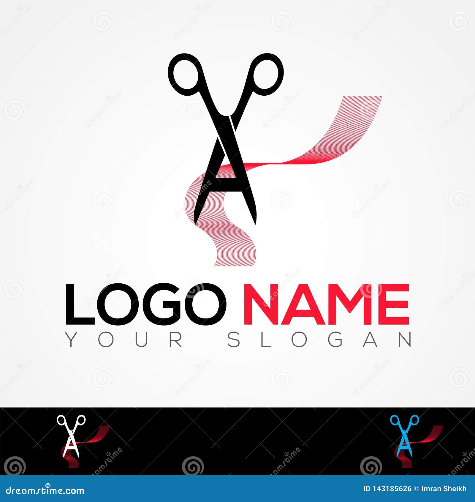 Scheren Logo Design Template Vektor Abbildung - Illustration von firma ...