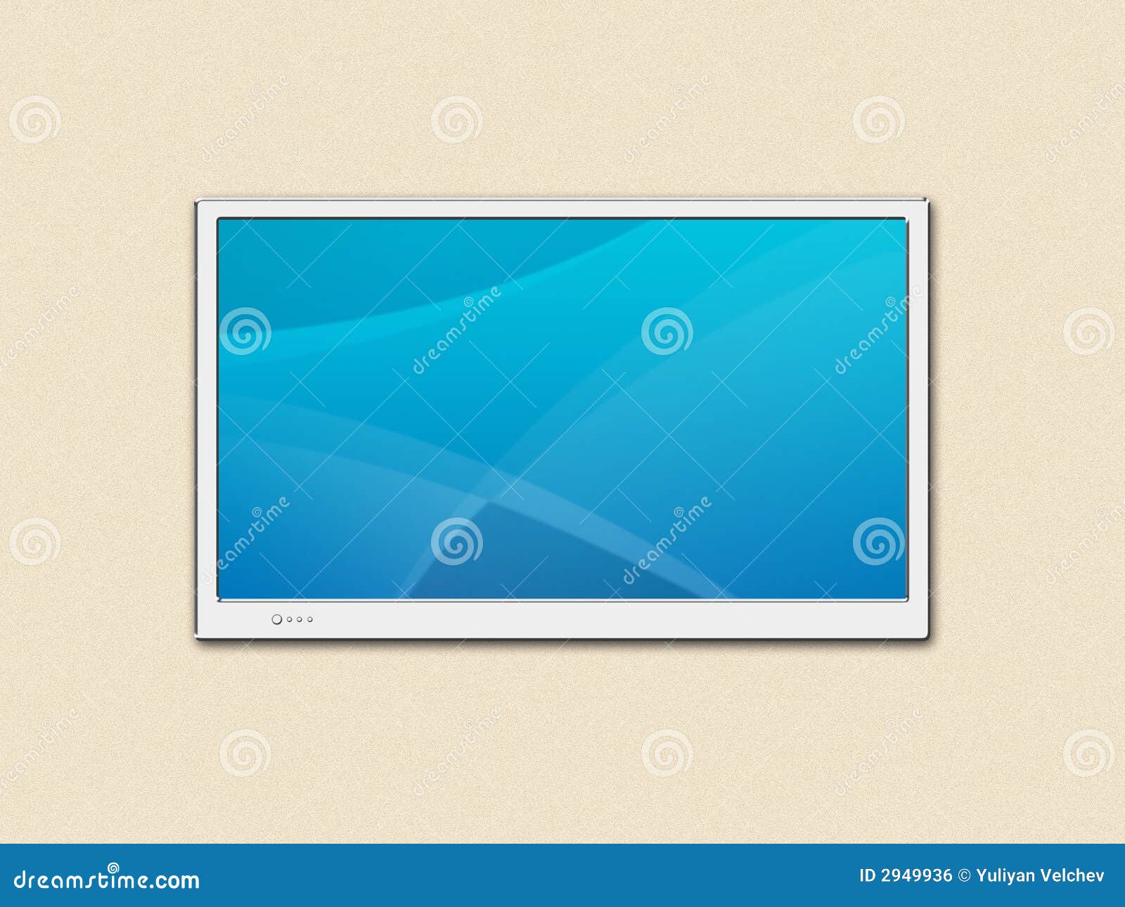 Schermo Dell'affissione a Cristalli Liquidi TV Illustrazione di Stock ...