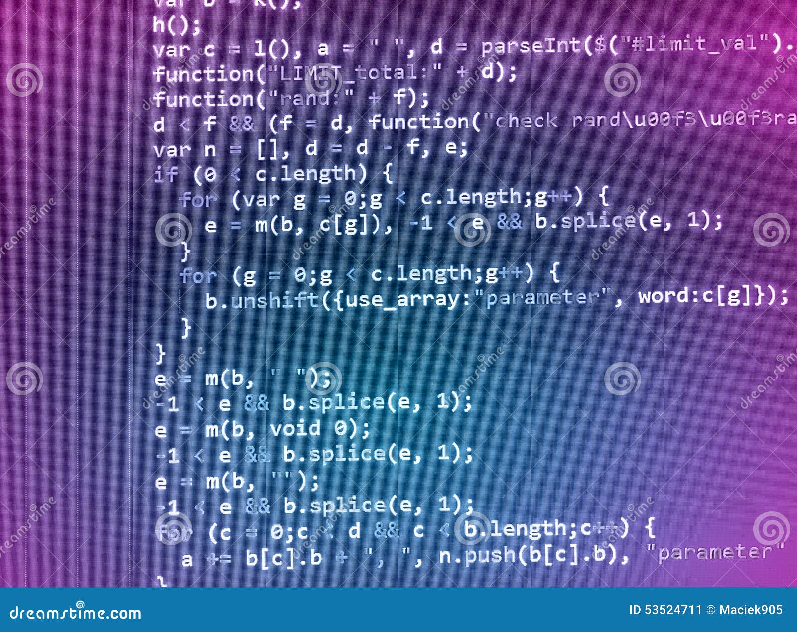 Schermo Di Programmazione Di Codice Sorgente Di Codifica Immagine Stock ...