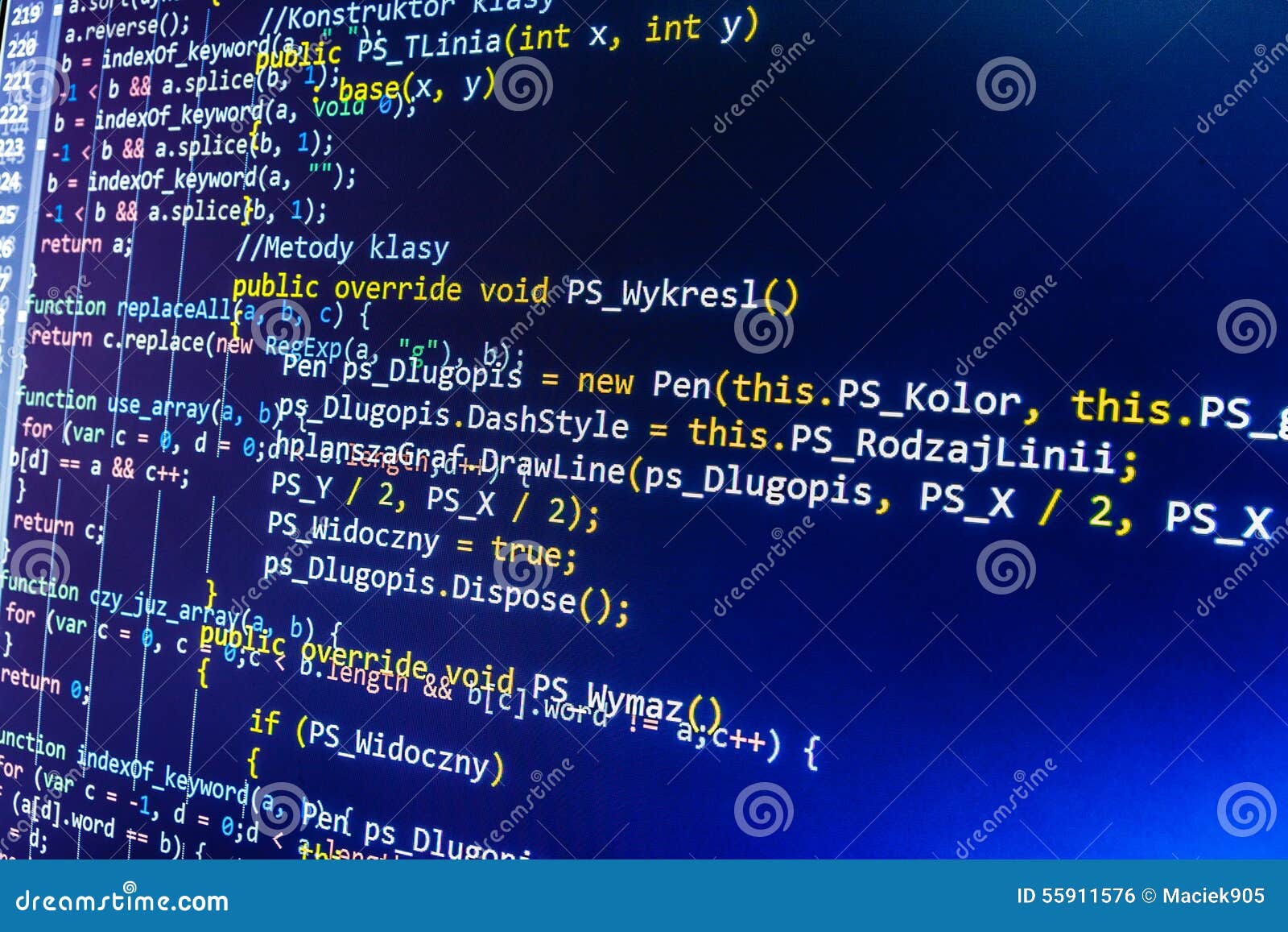 Schermo Di Programmazione Di Codice Sorgente Di Codifica Fotografia ...