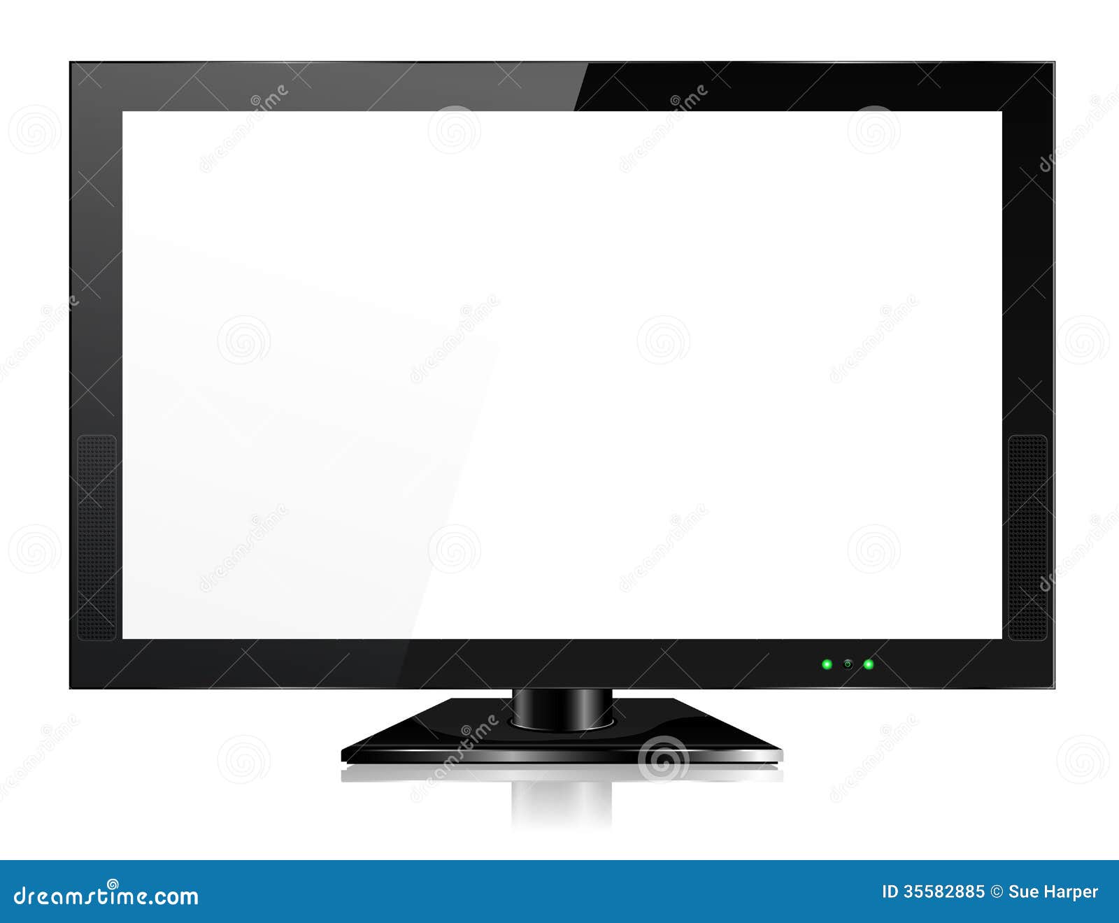 Schermo LCD Della Televisione TV Illustrazione Vettoriale ...