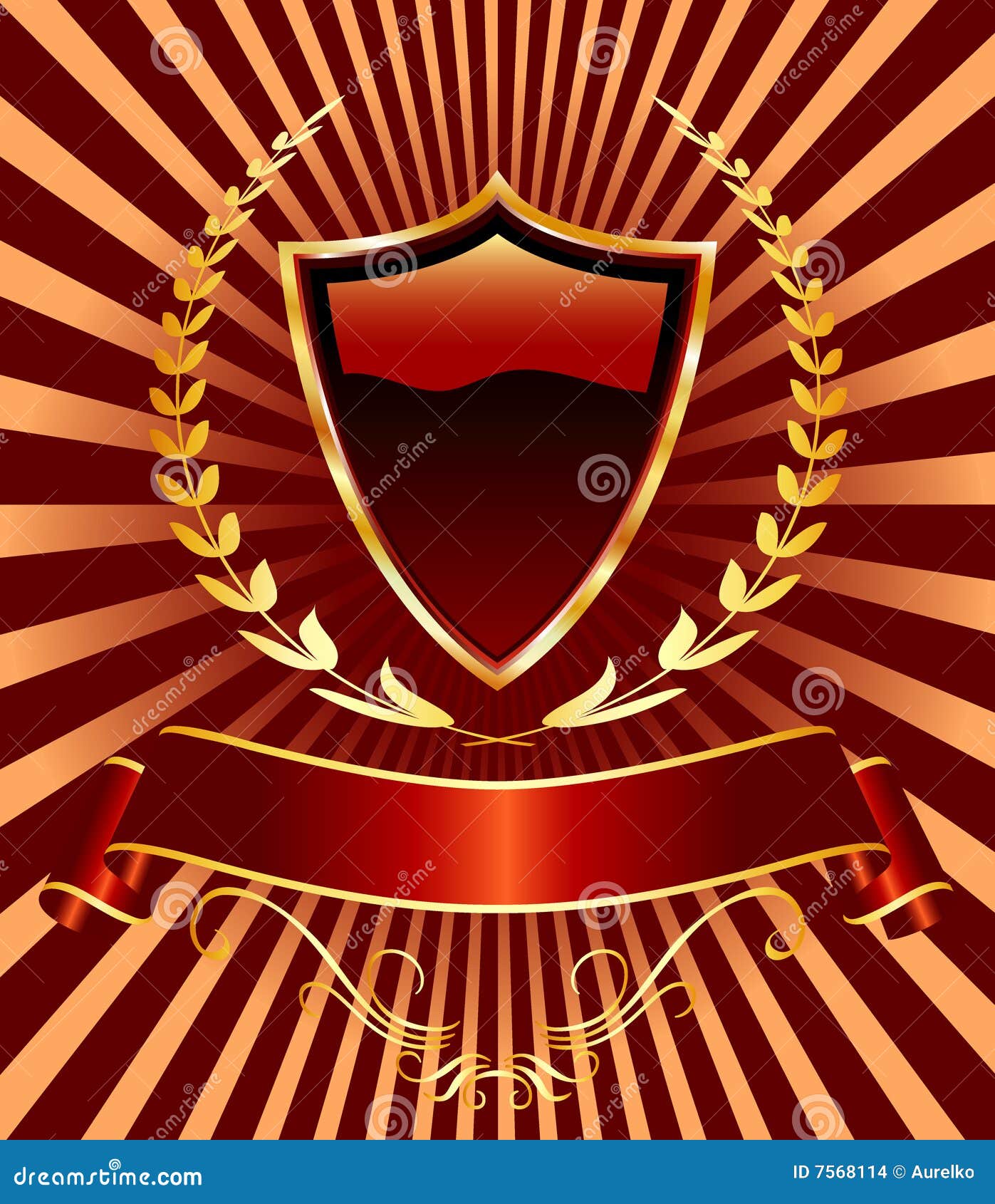 Schermo rosso dell'alloro illustrazione vettoriale. Illustrazione di ...