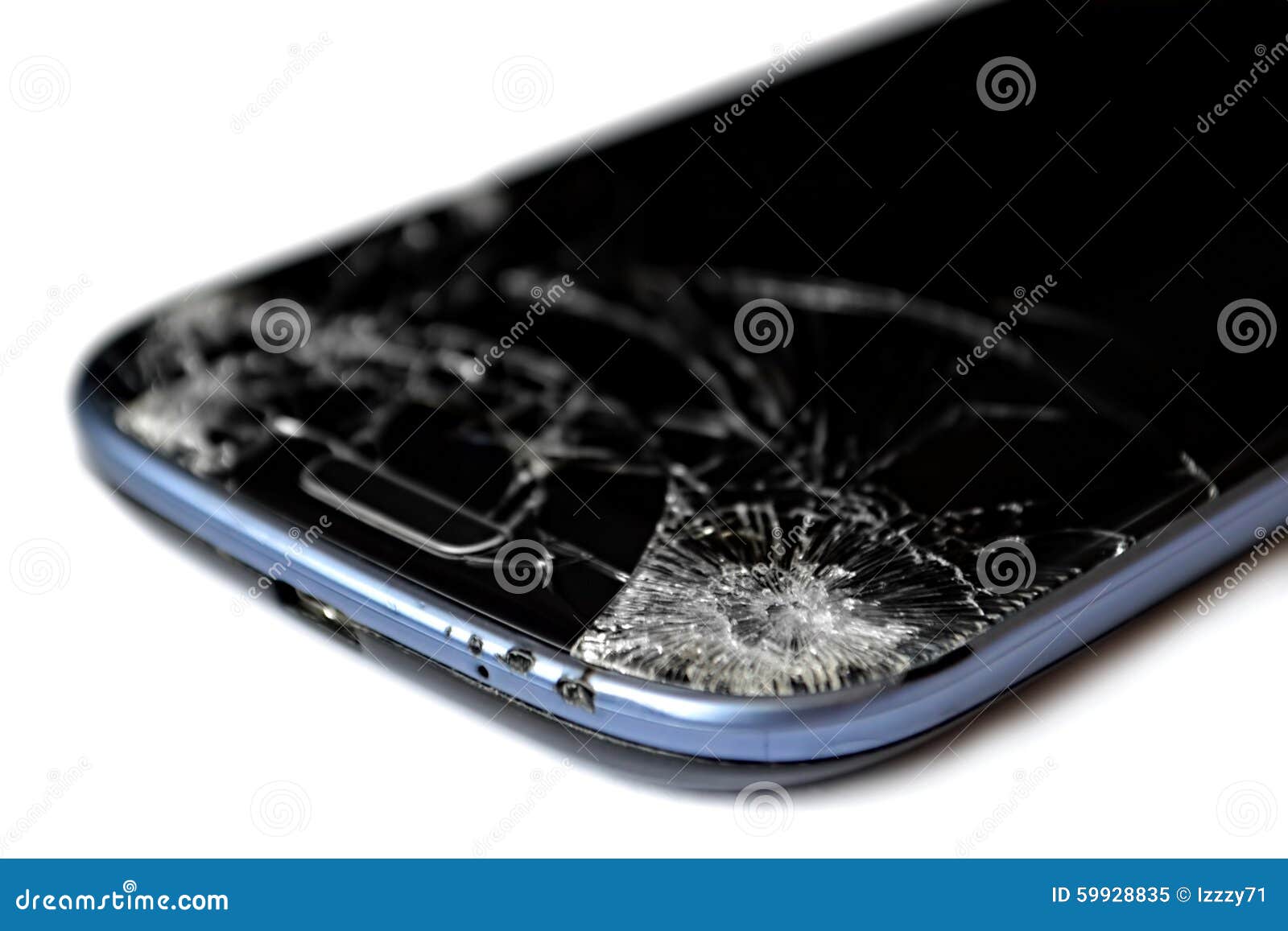 Schermo Rotto Di Un Telefono Cellulare Immagine Stock - Immagine di ...