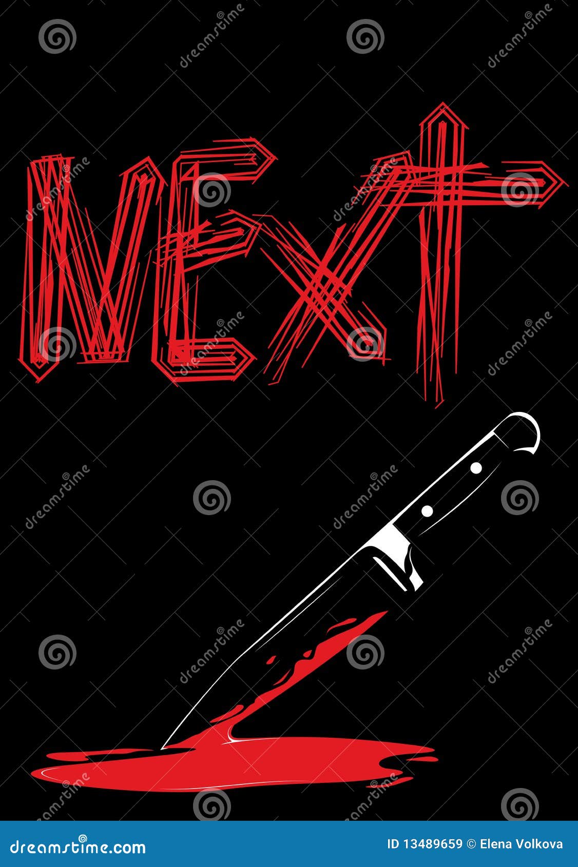 Scherp Mes Op Zwarte Achtergrond Vector Illustratie - Illustration of ...