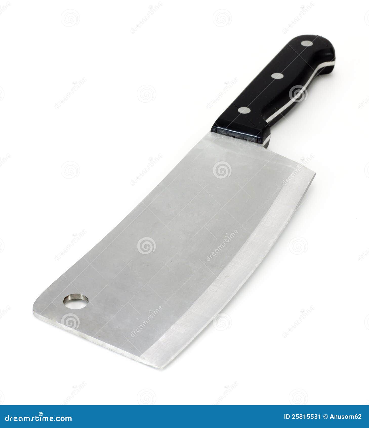 Scherp mes van de slager stock afbeelding. Image of roestvrij - 25815531