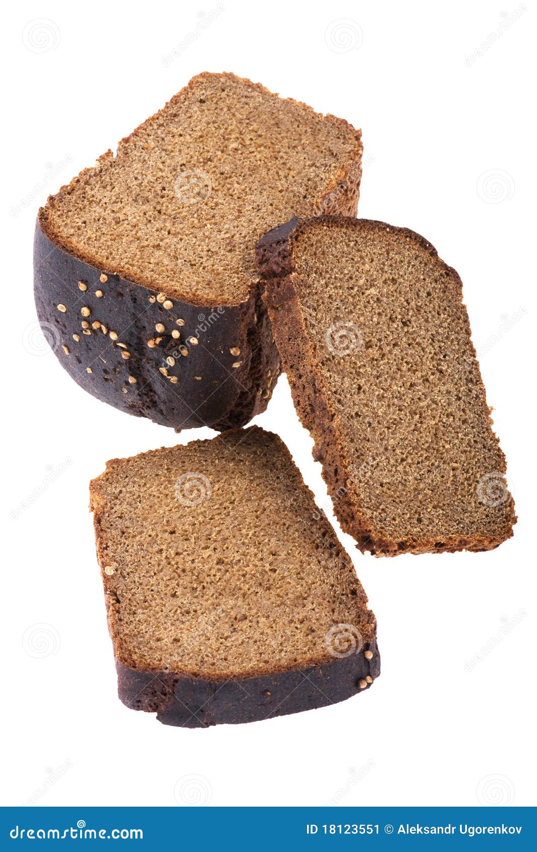 Scherp zwart brood stock afbeelding. Image of geïsoleerd - 18123551