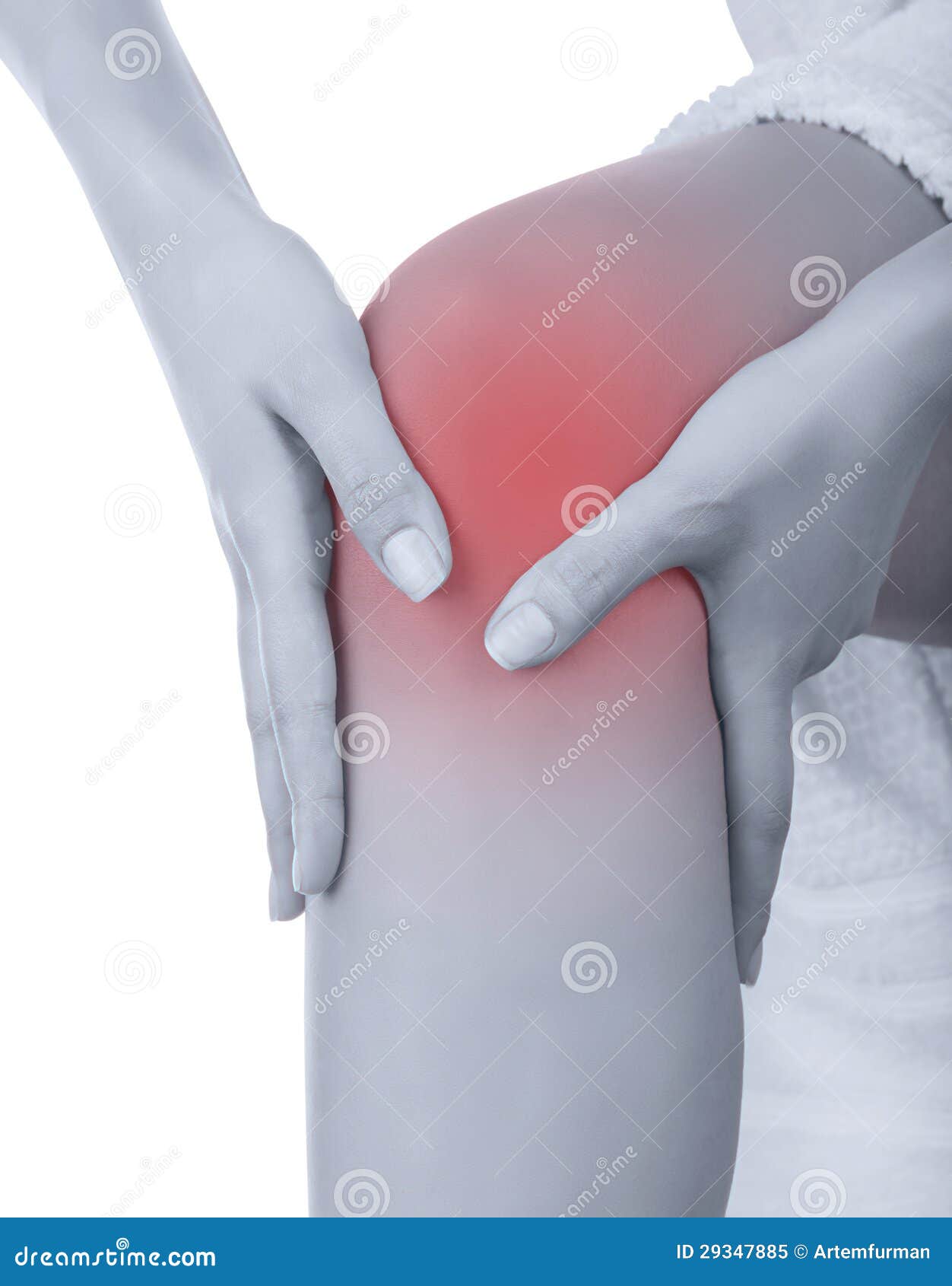 Scherpe pijn in knie stock afbeelding. Image of klacht - 29347885