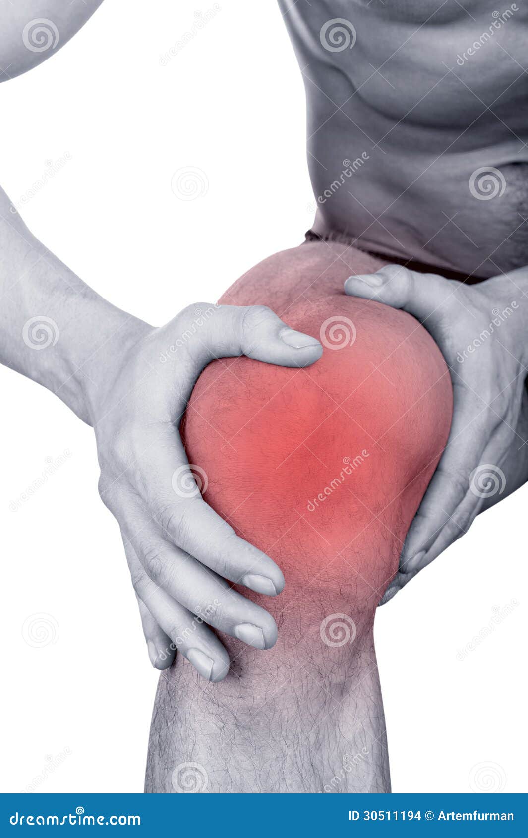 Scherpe pijn in knie stock foto. Image of knie, achtergrond - 30511194