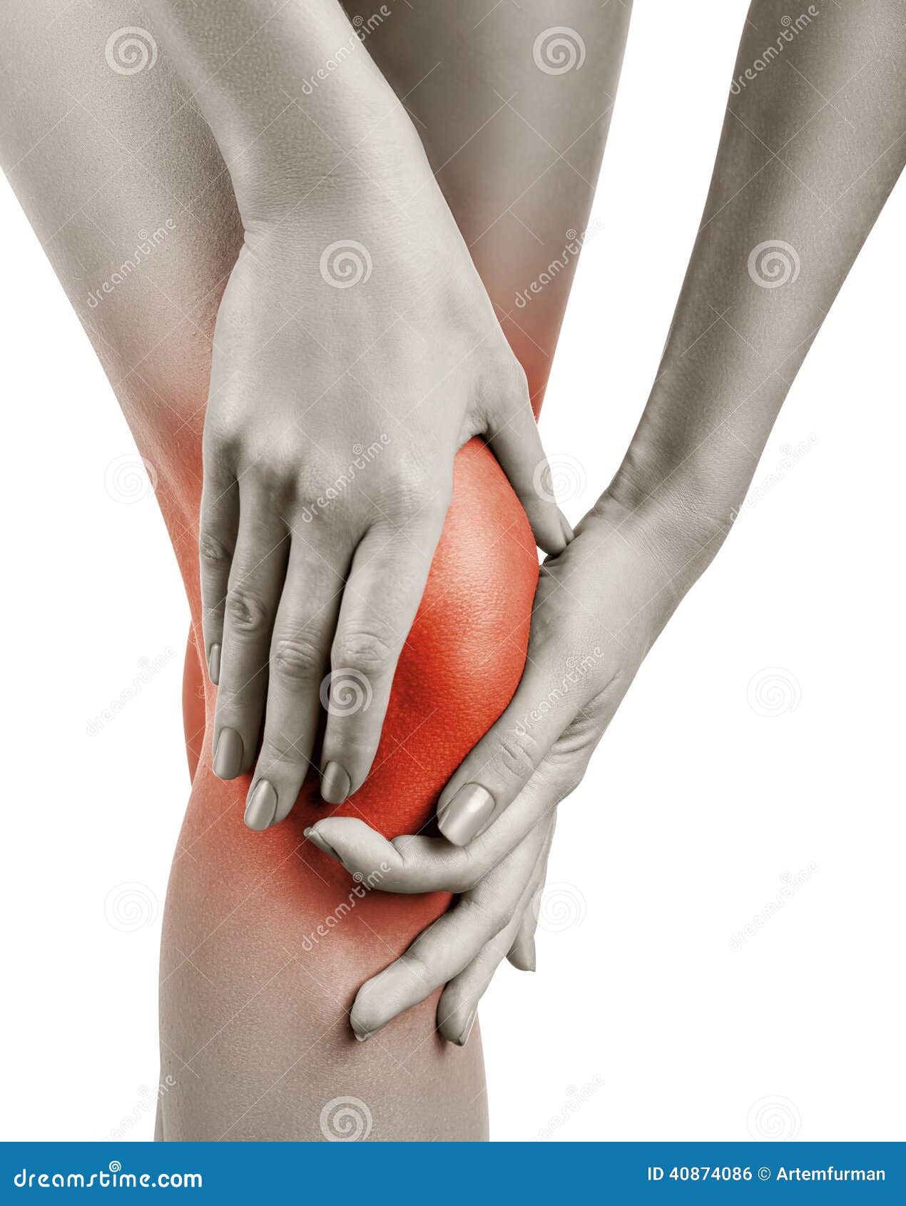 Scherpe pijn in knie stock foto. Image of fysiek, zorg - 40874086