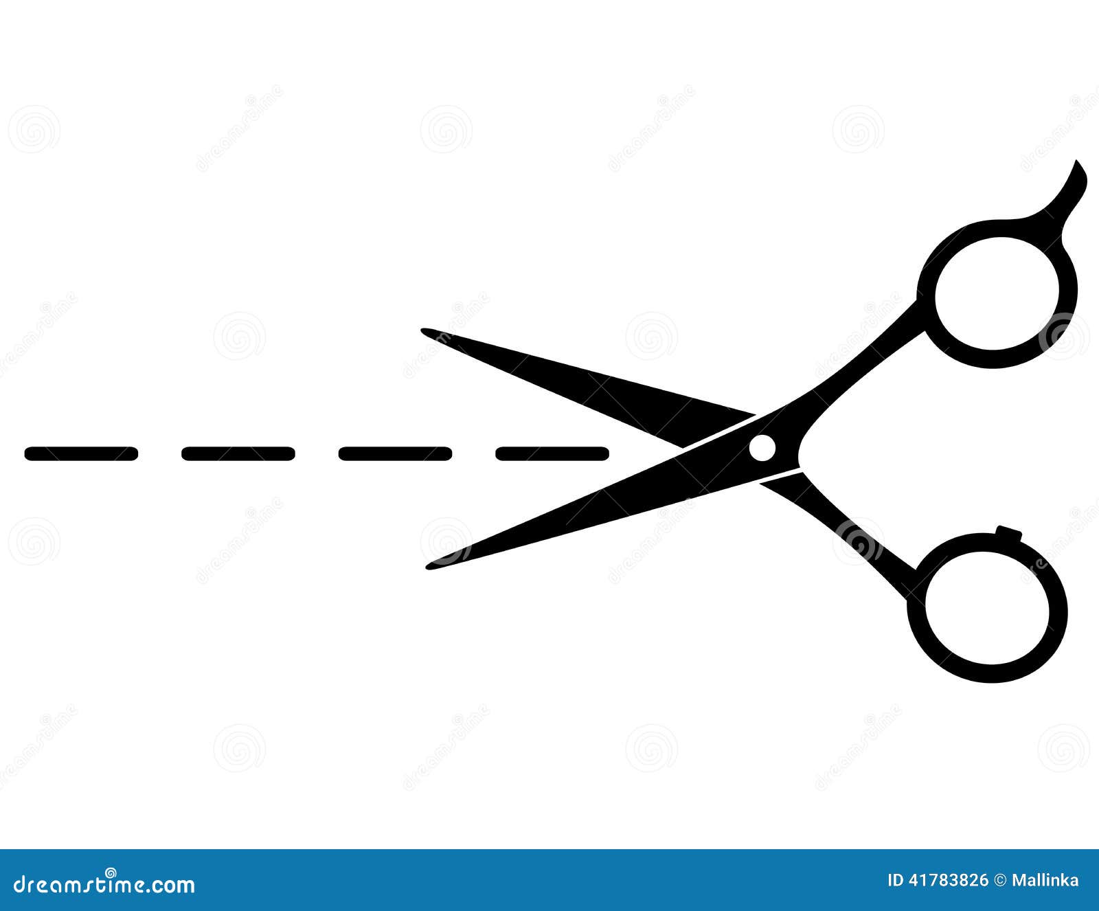 Scherpe schaar met lijn vector illustratie. Illustration of gedeelte ...