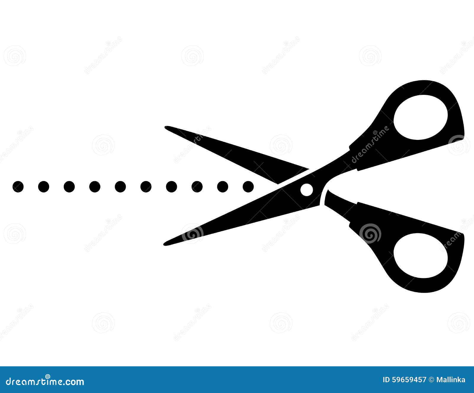 Scherpe Schaar Met Zwarte Punten Vector Illustratie - Illustration of ...