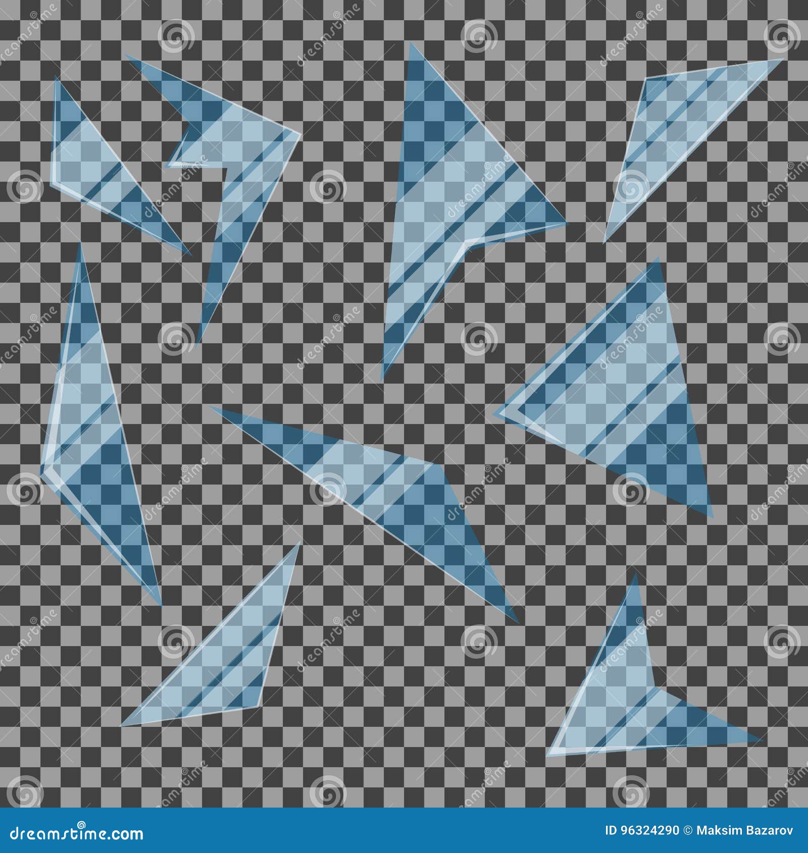 Scherven van glas vector illustratie. Illustration of gebarsten - 96324290