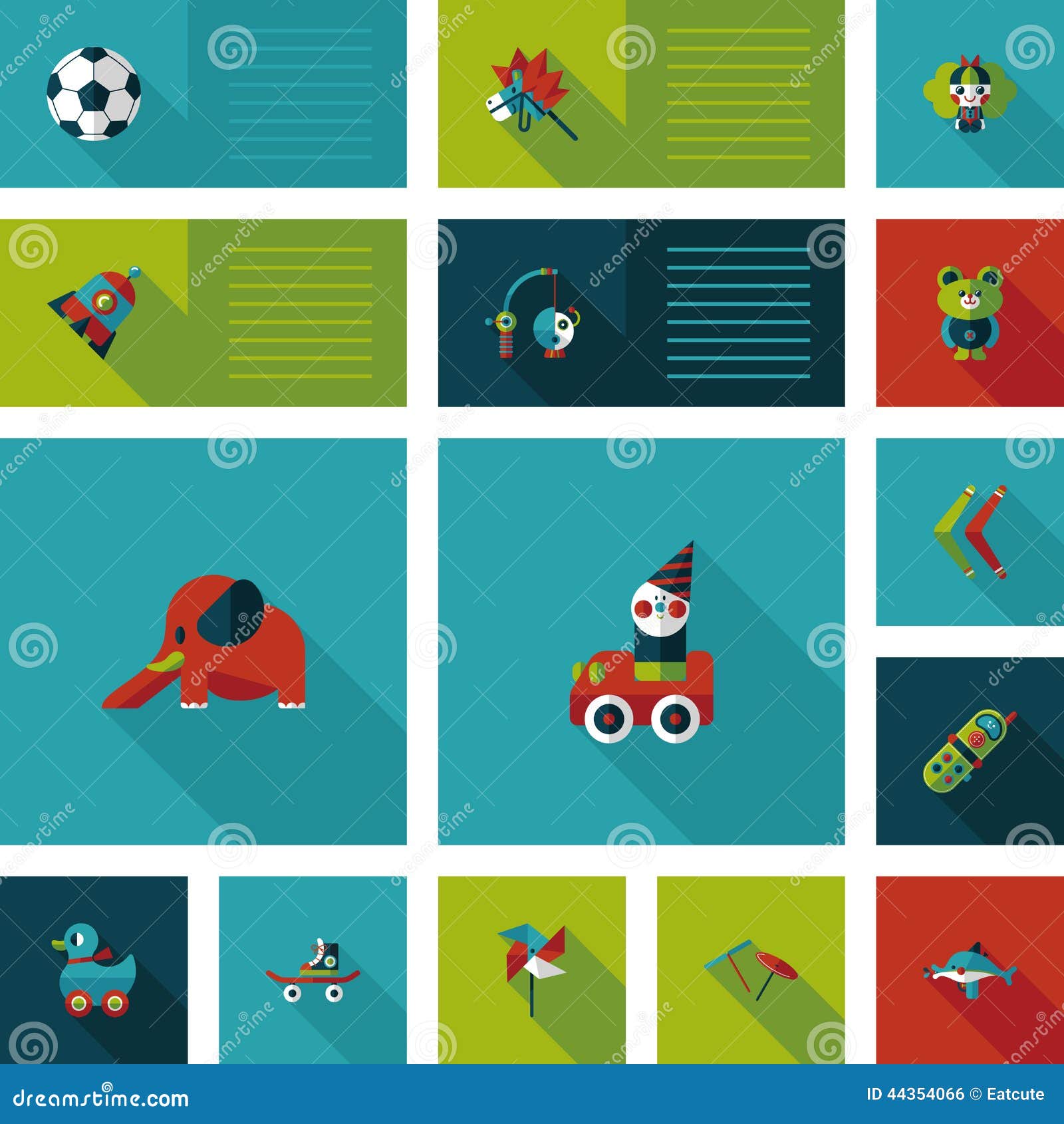 Scherzen Sie APP-ui Hintergrund Der Spielwaren Flachen, Eps10 Vektor ...